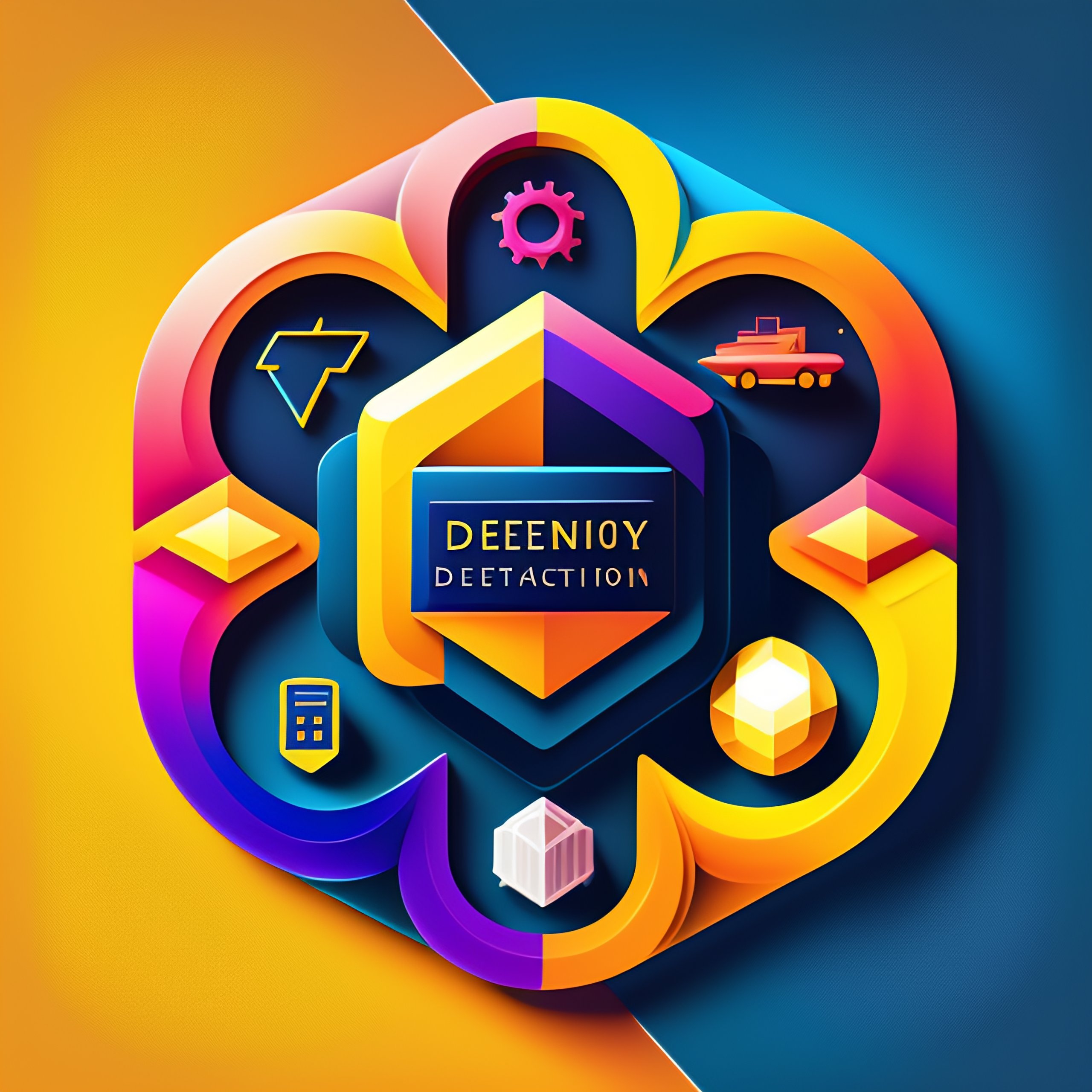 Lexica - Decentralization icon, highly detailed, vector art