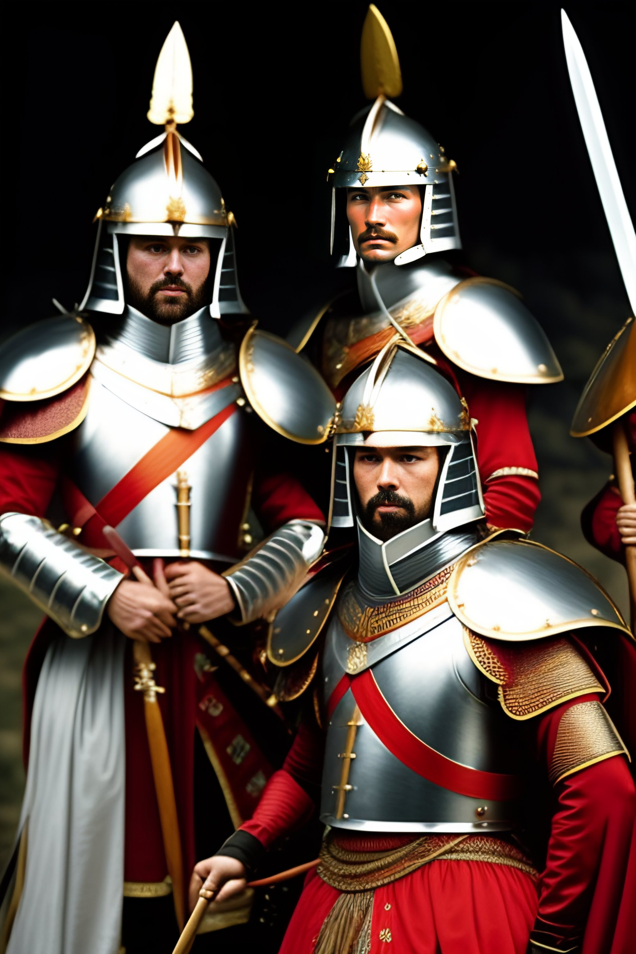 Lexica - A group of 16th century pikemen, cuirass, helmet, long spear ...