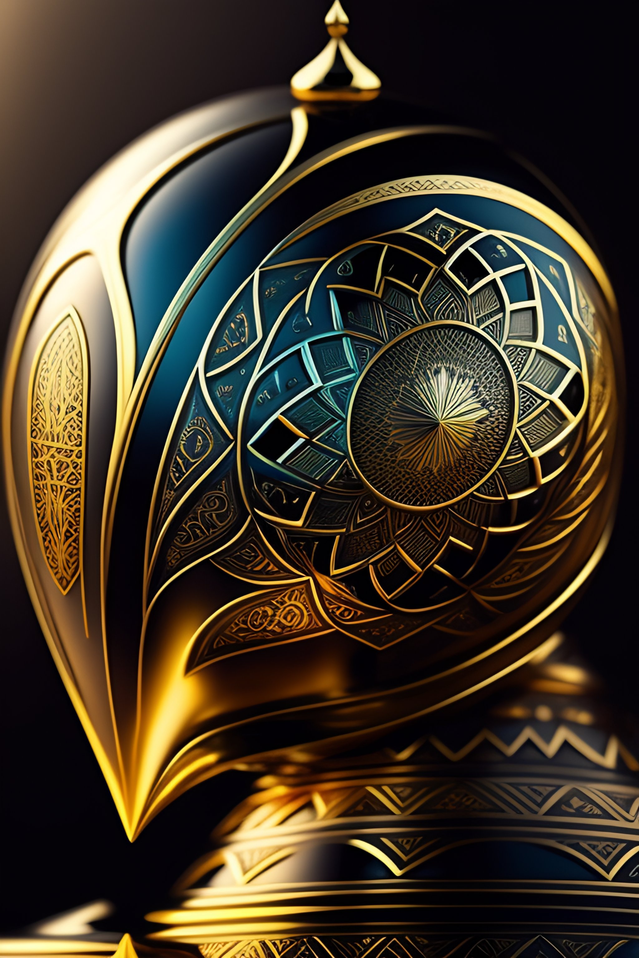 Lexica - Geometric patterns fractal engraved in oil slick metal 4K ...