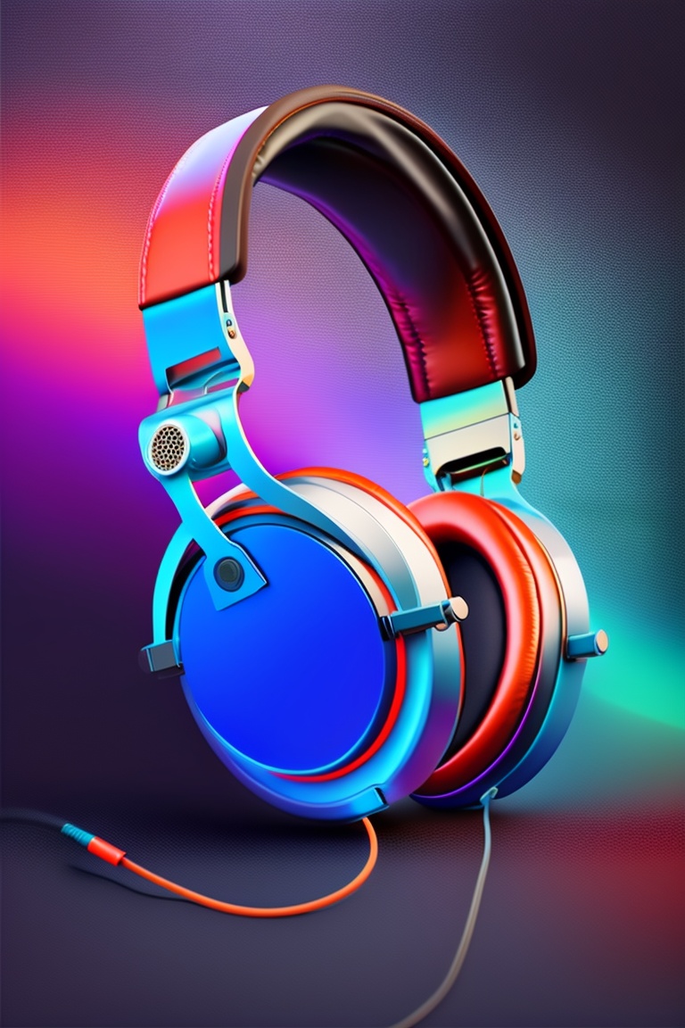 Lexica - Eye-catching image of headphones or a speaker, along with a ...