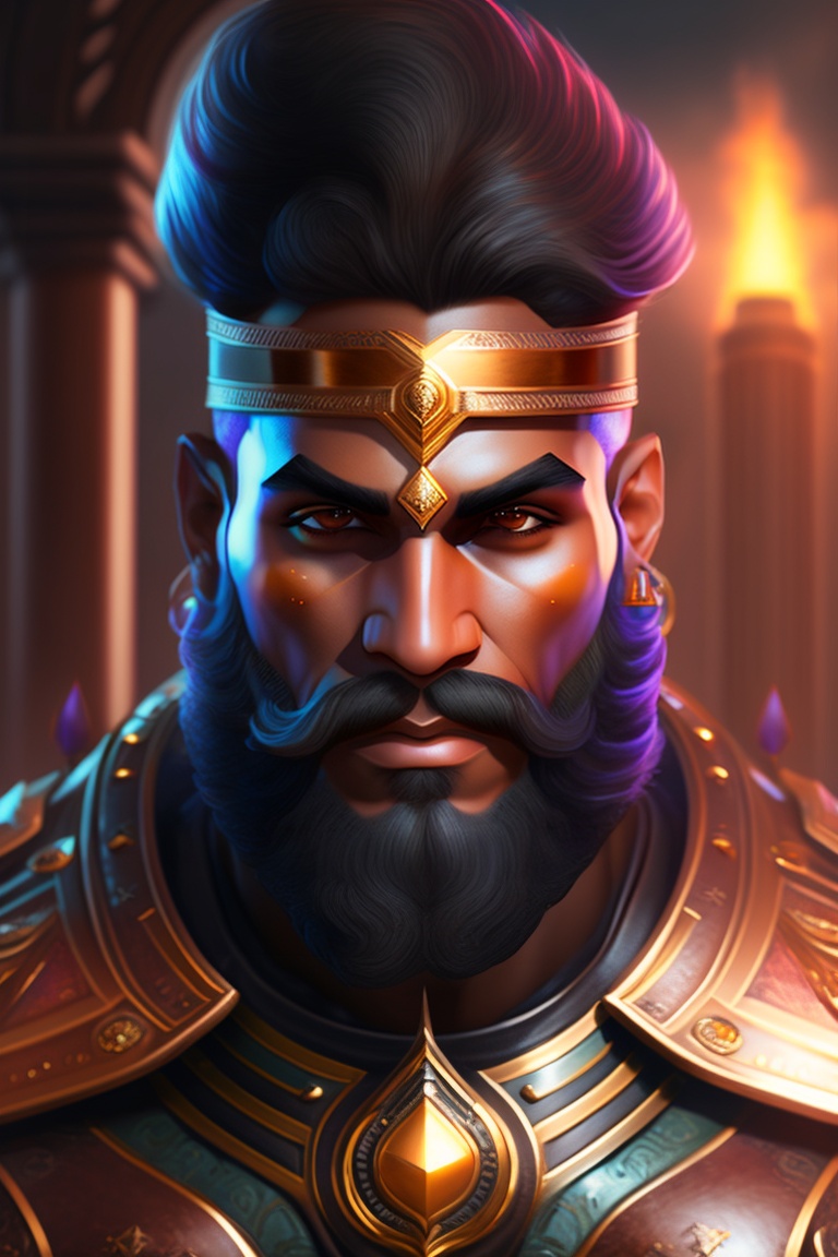 Lexica - Portrait of a Raavan, fantasy, front light, intricate ...