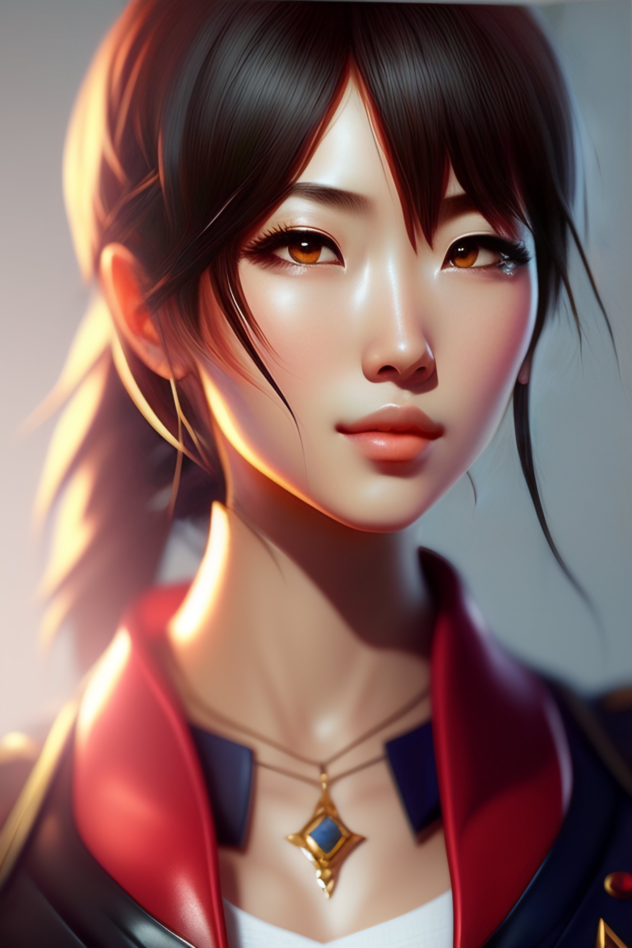 Lexica - Portrait of an anime character, hyper realistic