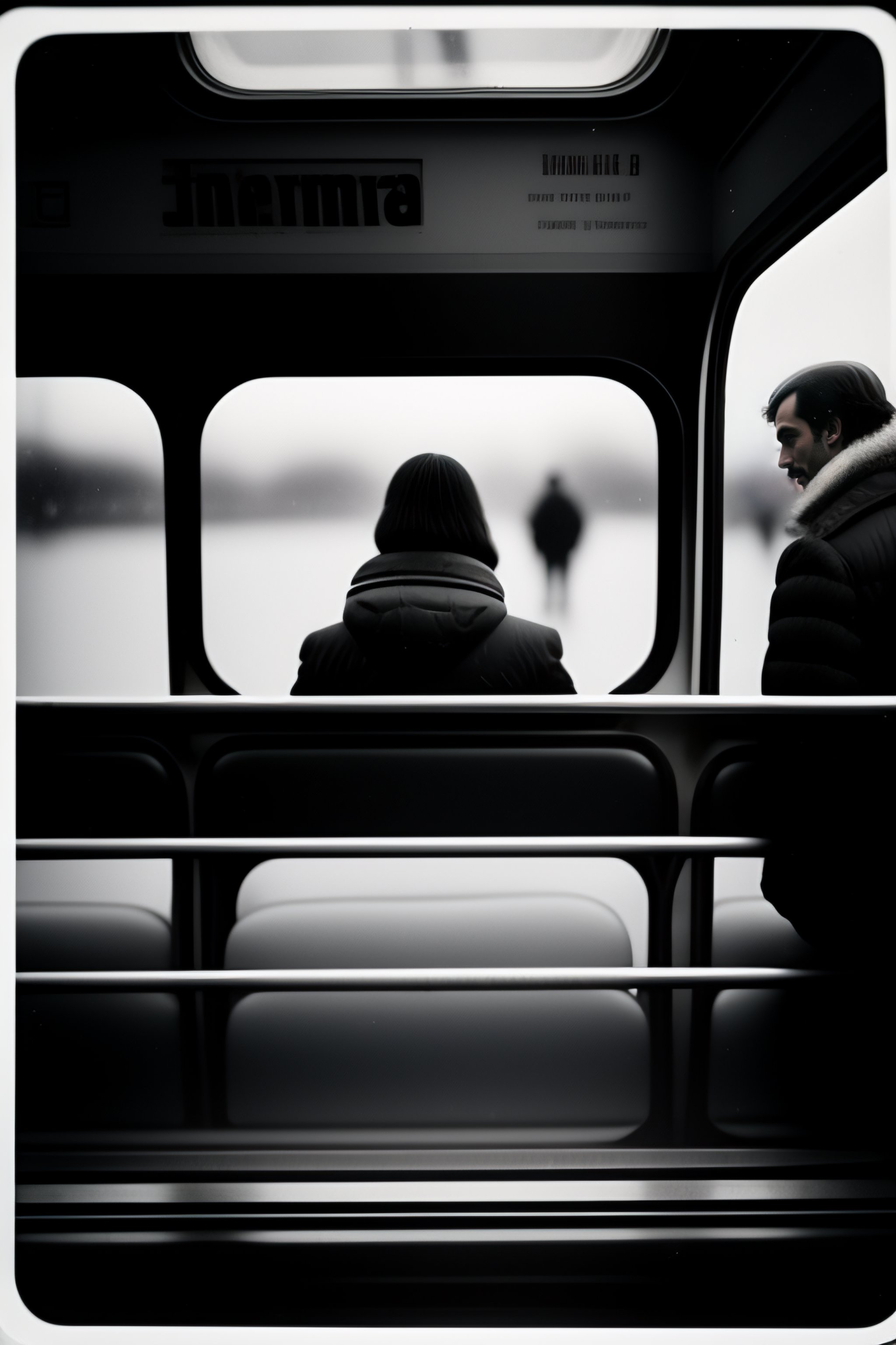 Lexica - View of peoples inside a bus , view from inside a dropped bus ...