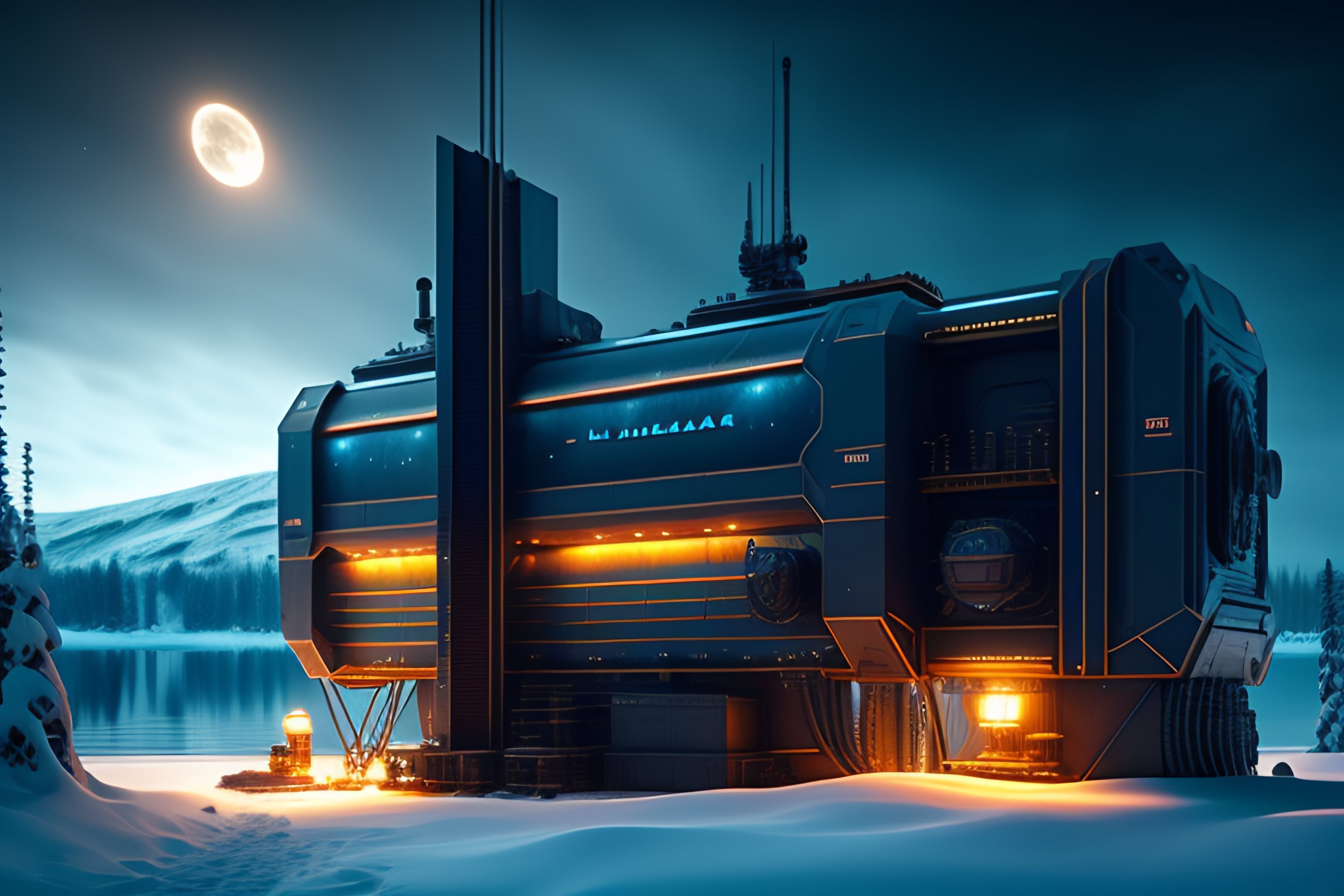 Lexica - Epic professional sci - fi digital art of a industrial ...