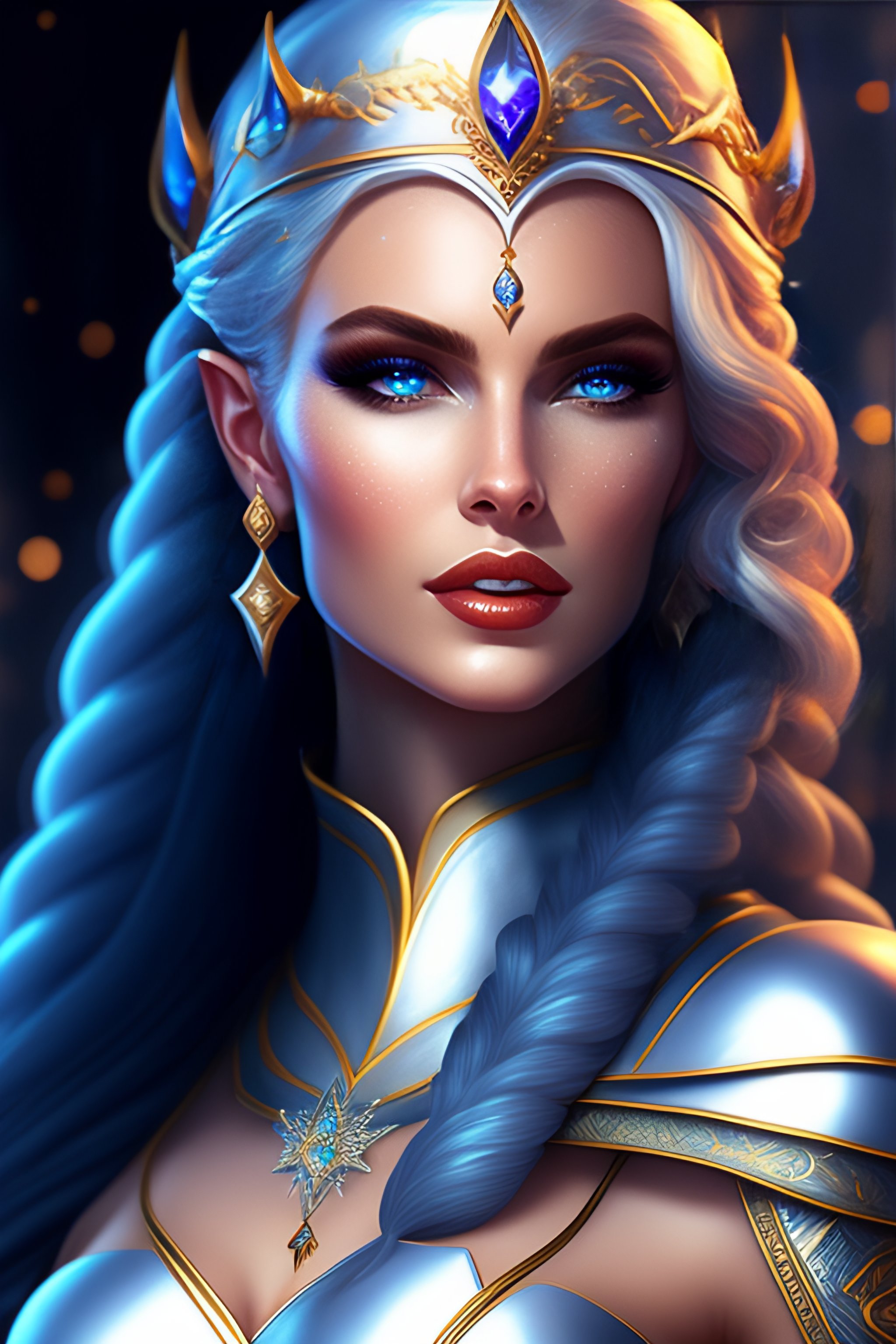 Lexica - Queen of elves in icy setting