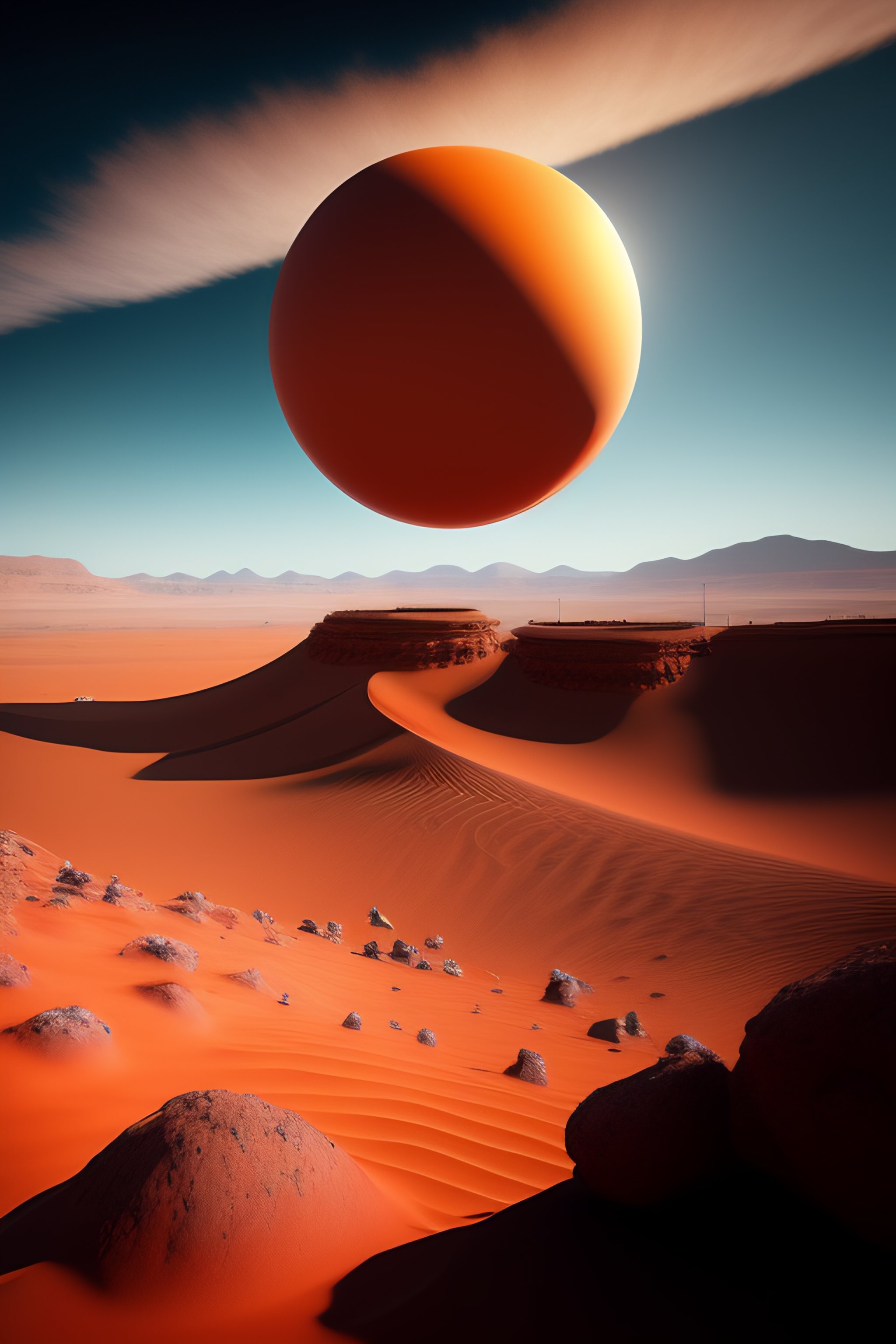 Lexica - Flying schoe on mars, render, unreal, realistic