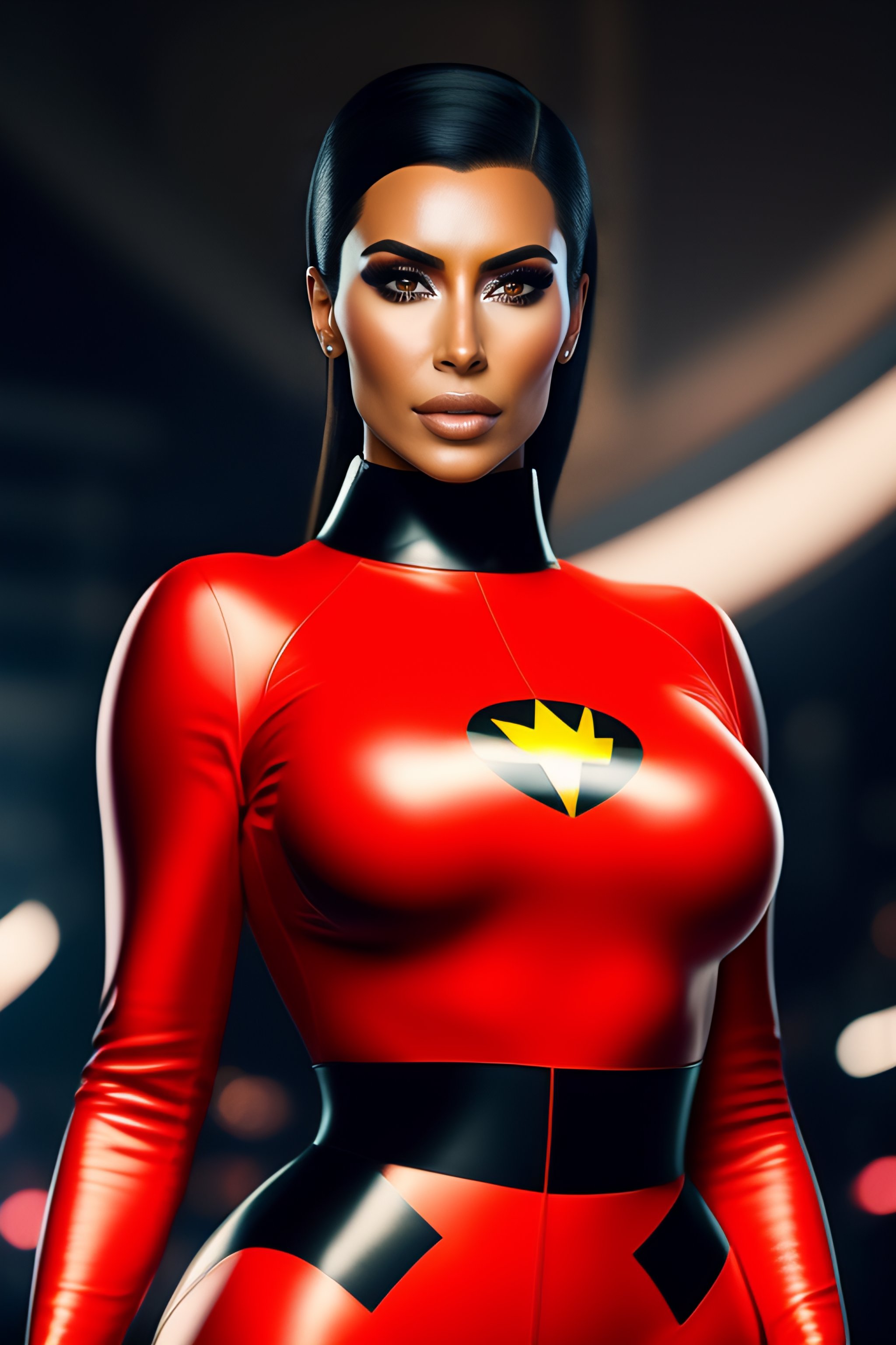 Lexica - A scene from a superhero movie featuring Kim Kardashian as ...