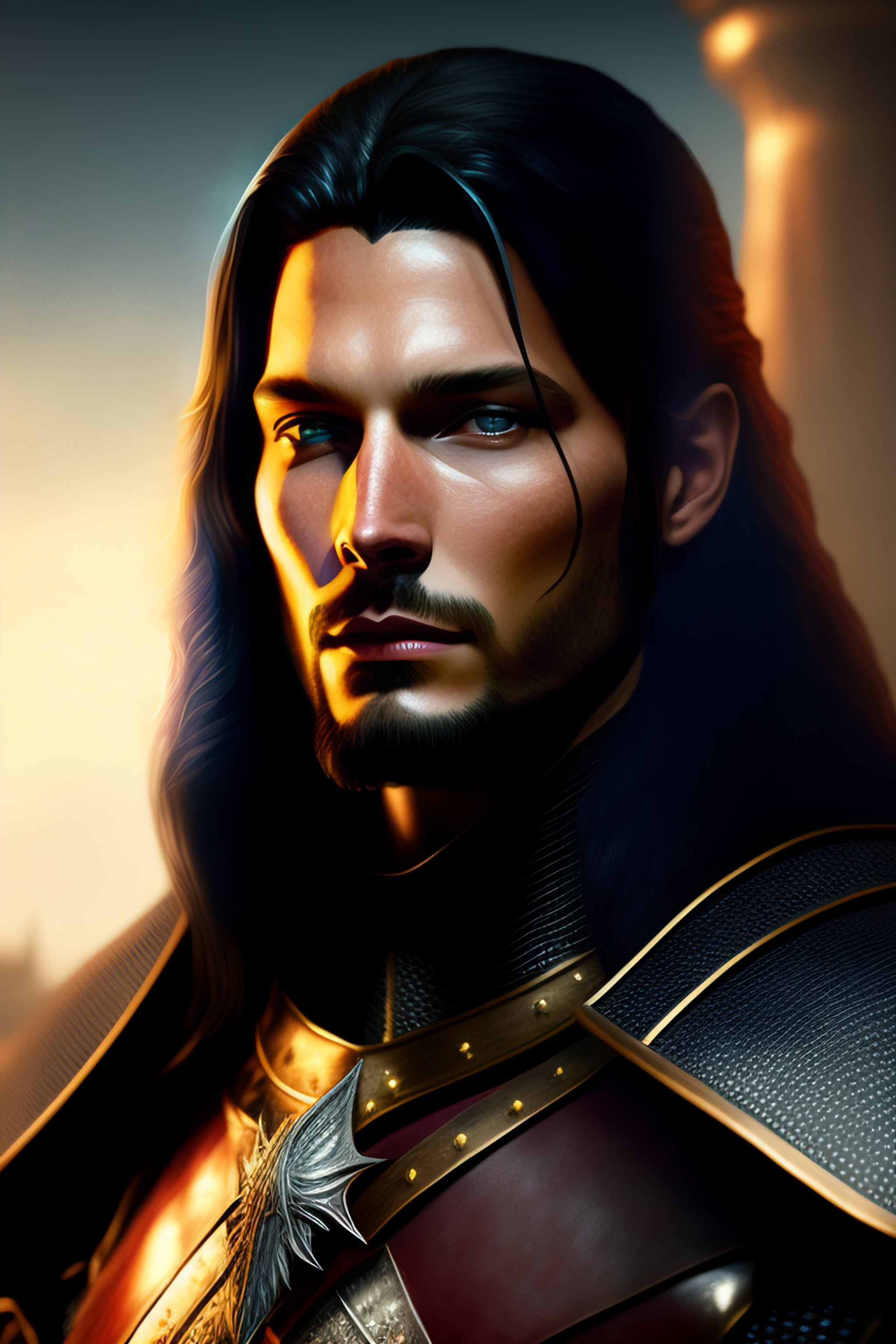 Lexica - Ben Barnes digital medieval knight witcher