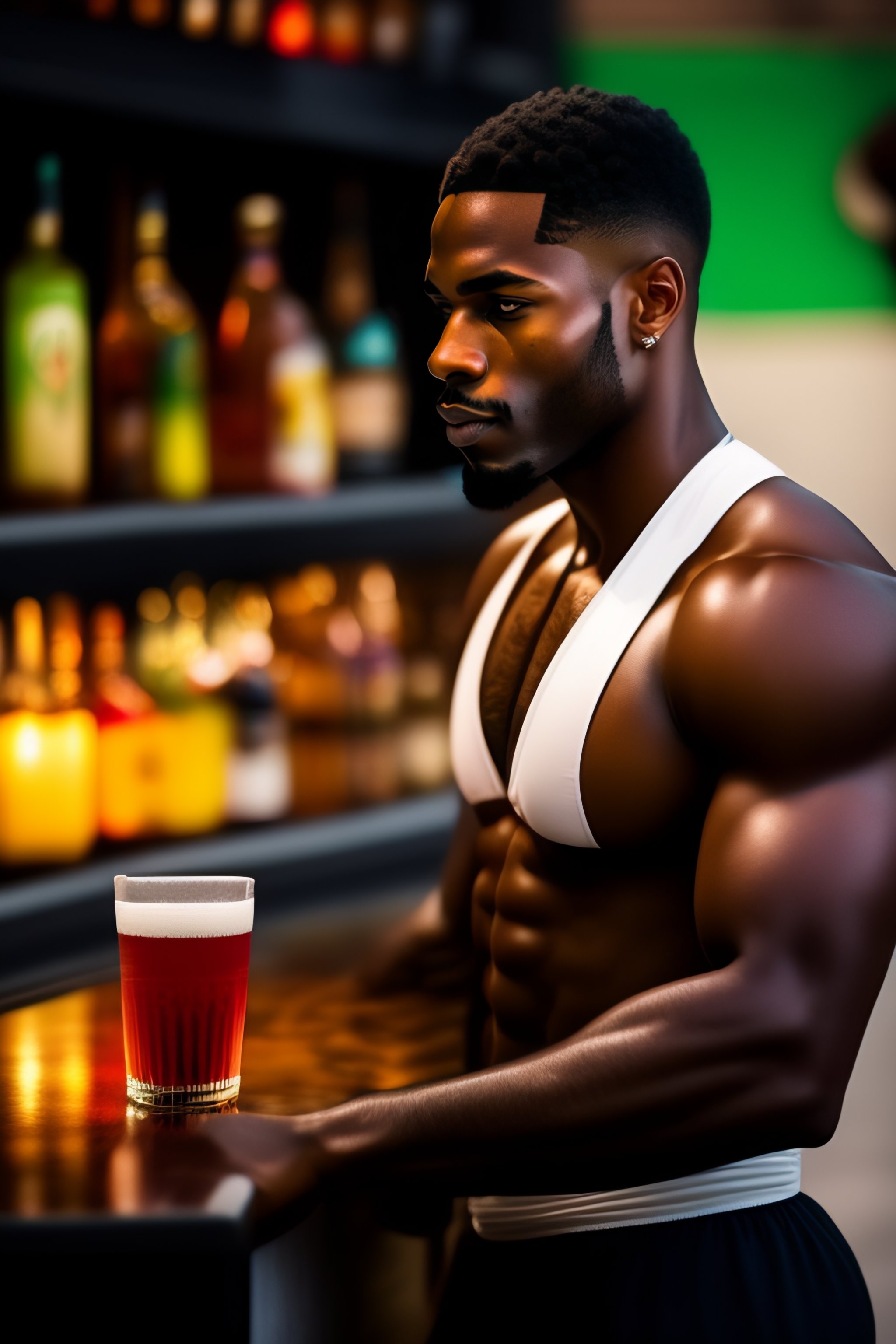 Lexica - Black man Brazil,beautiful,bartender in Rio de Janeiro