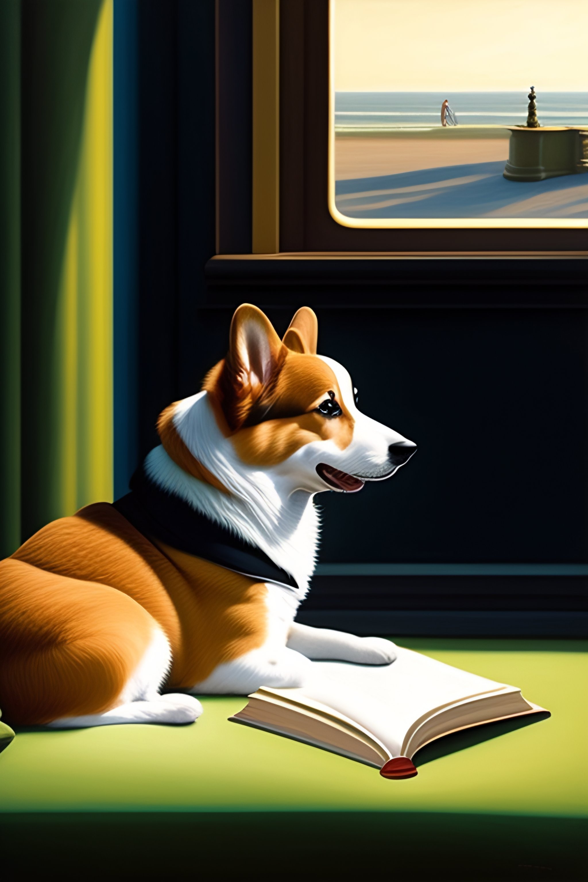 Corgi Reading Book