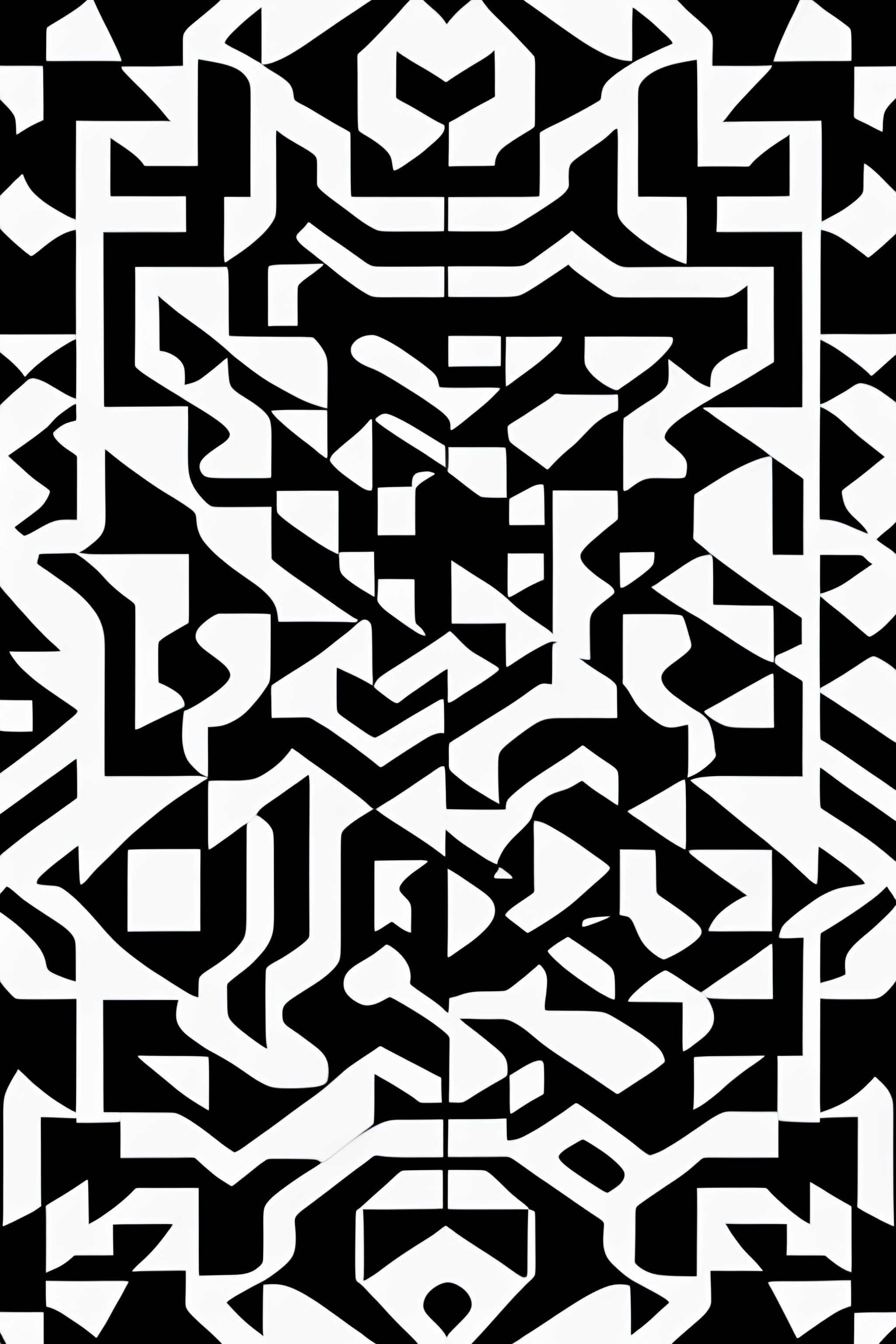 Lexica - Pattern geometry black and white