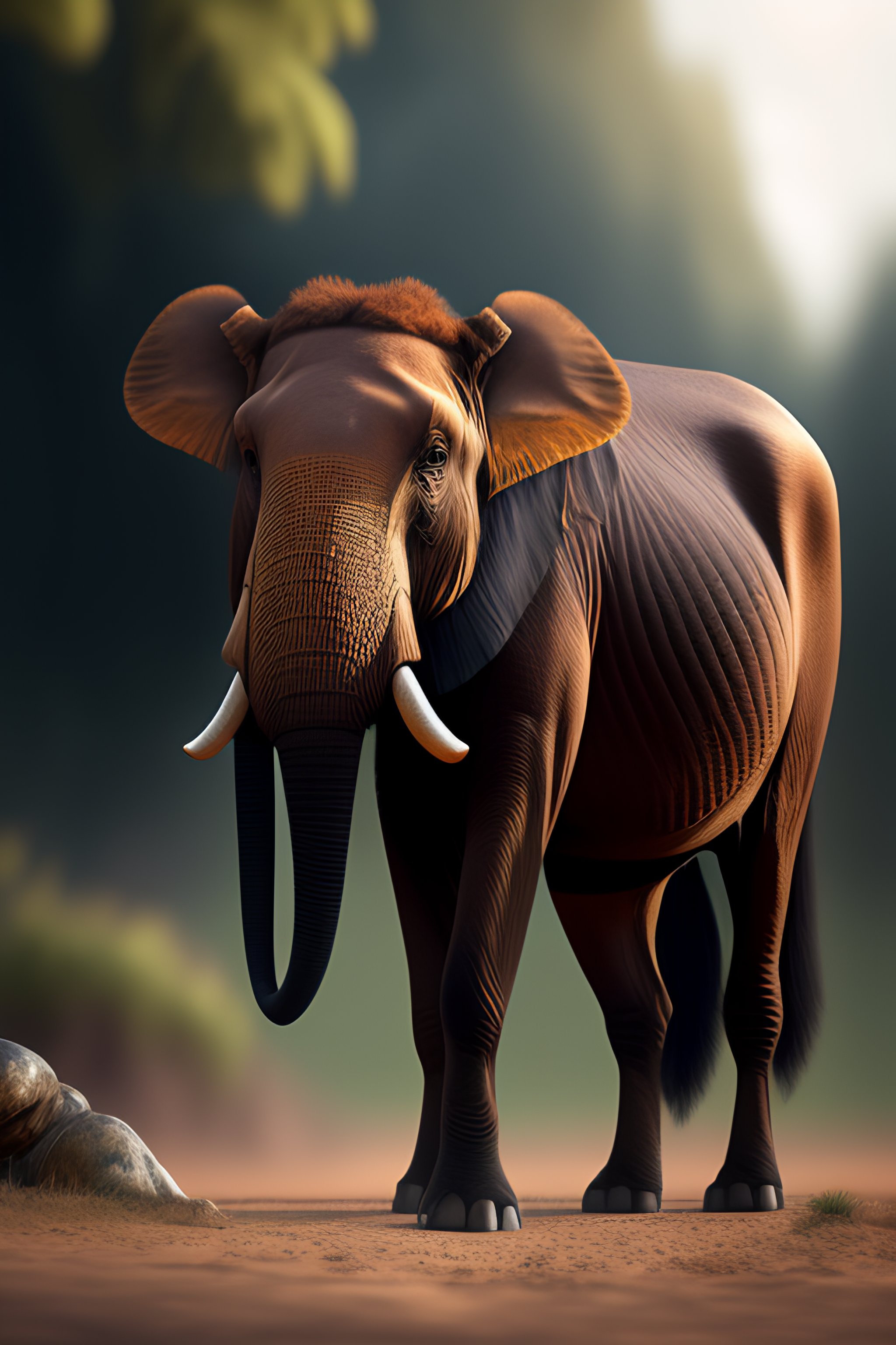 Lexica - Kapre standing, 4k, HD, Maya, Realistic