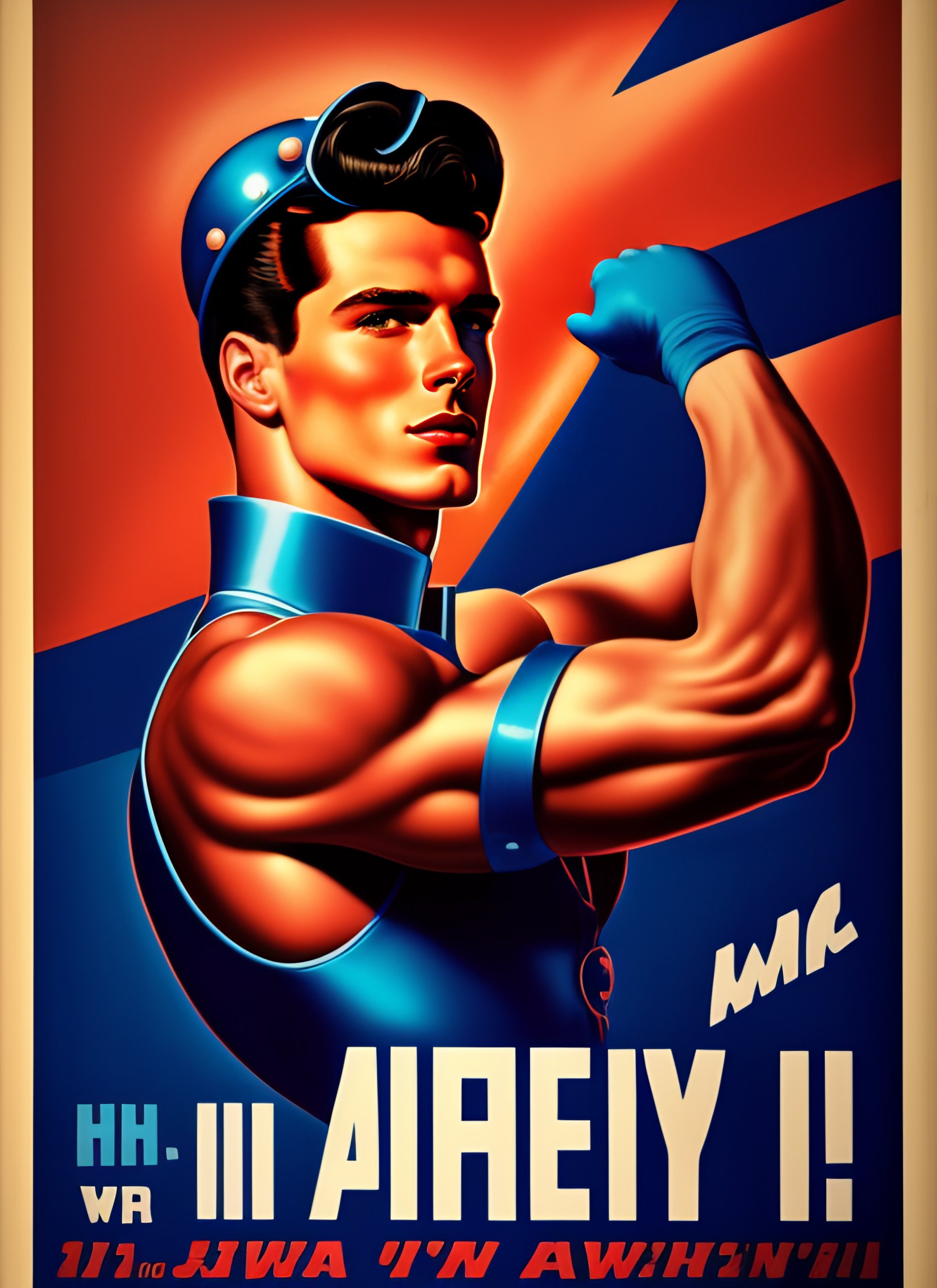 Lexica - A male young man the riveter "We can do it !" poster by John ...