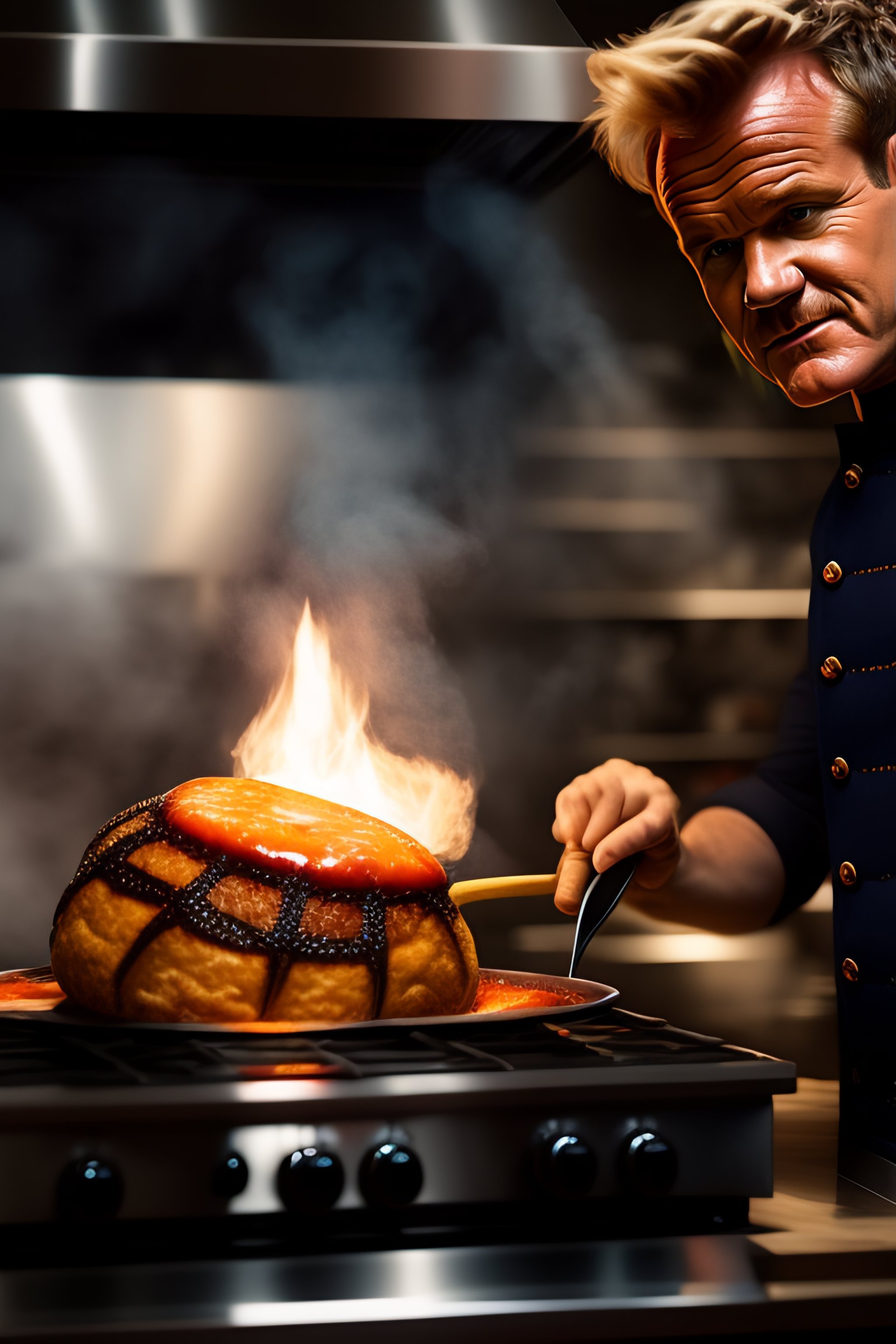 Lexica - Gordon Ramsey cooking a giant spider
