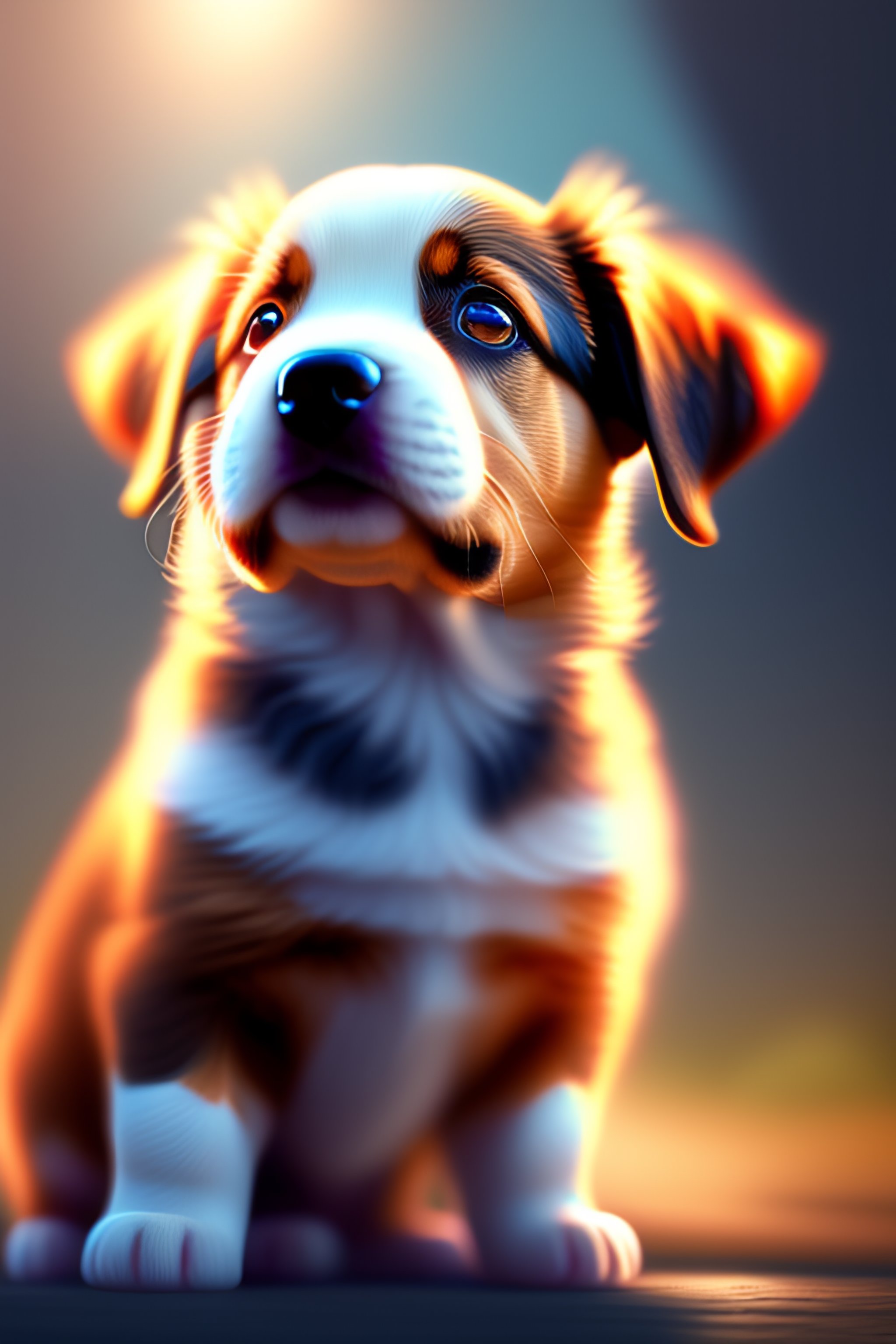 Lexica - Very cute illustration for a cute puppy, digital art, highly ...