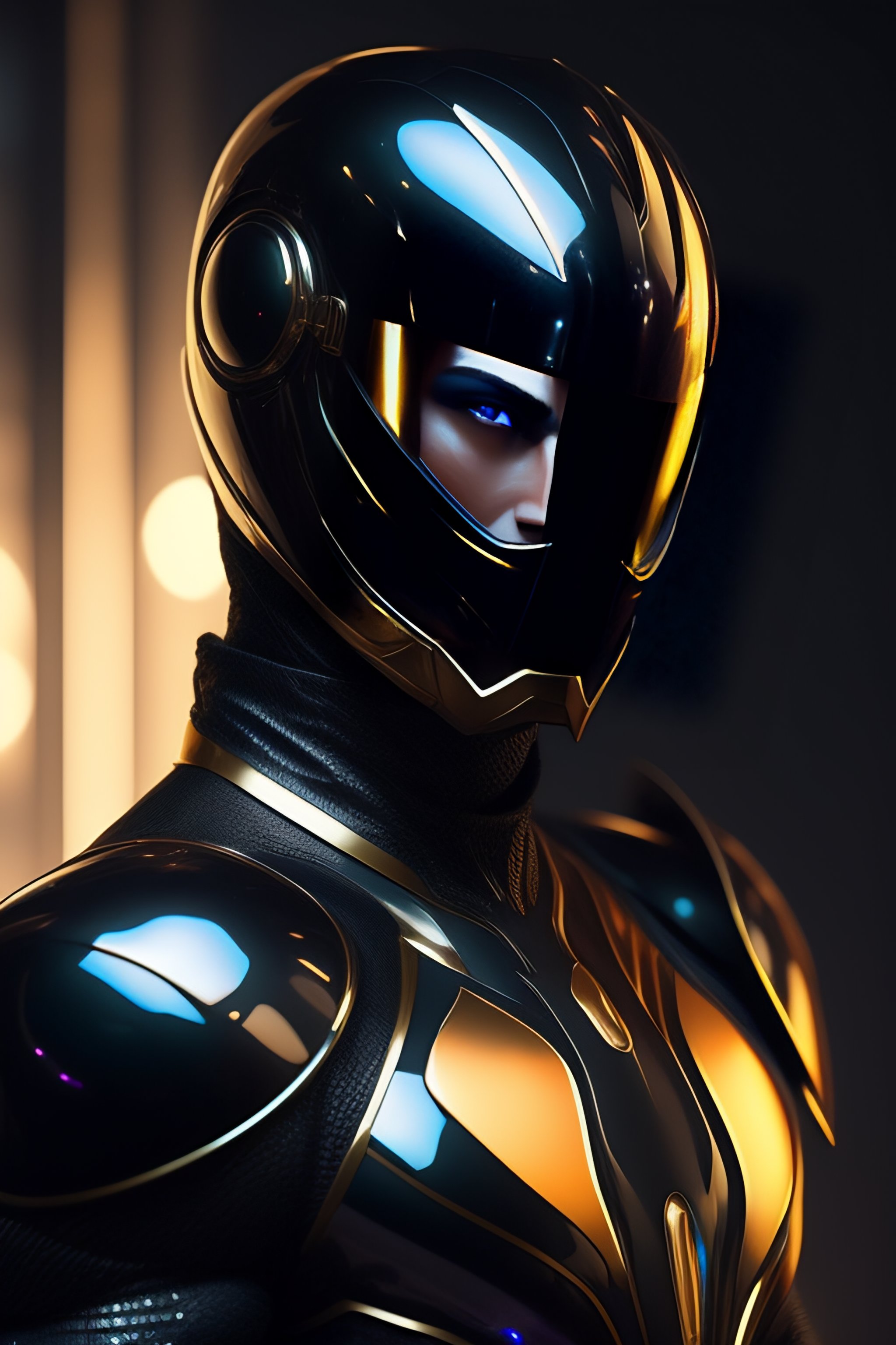 Lexica - Iridescent sinewy smooth muscular male sleek glossy black ...