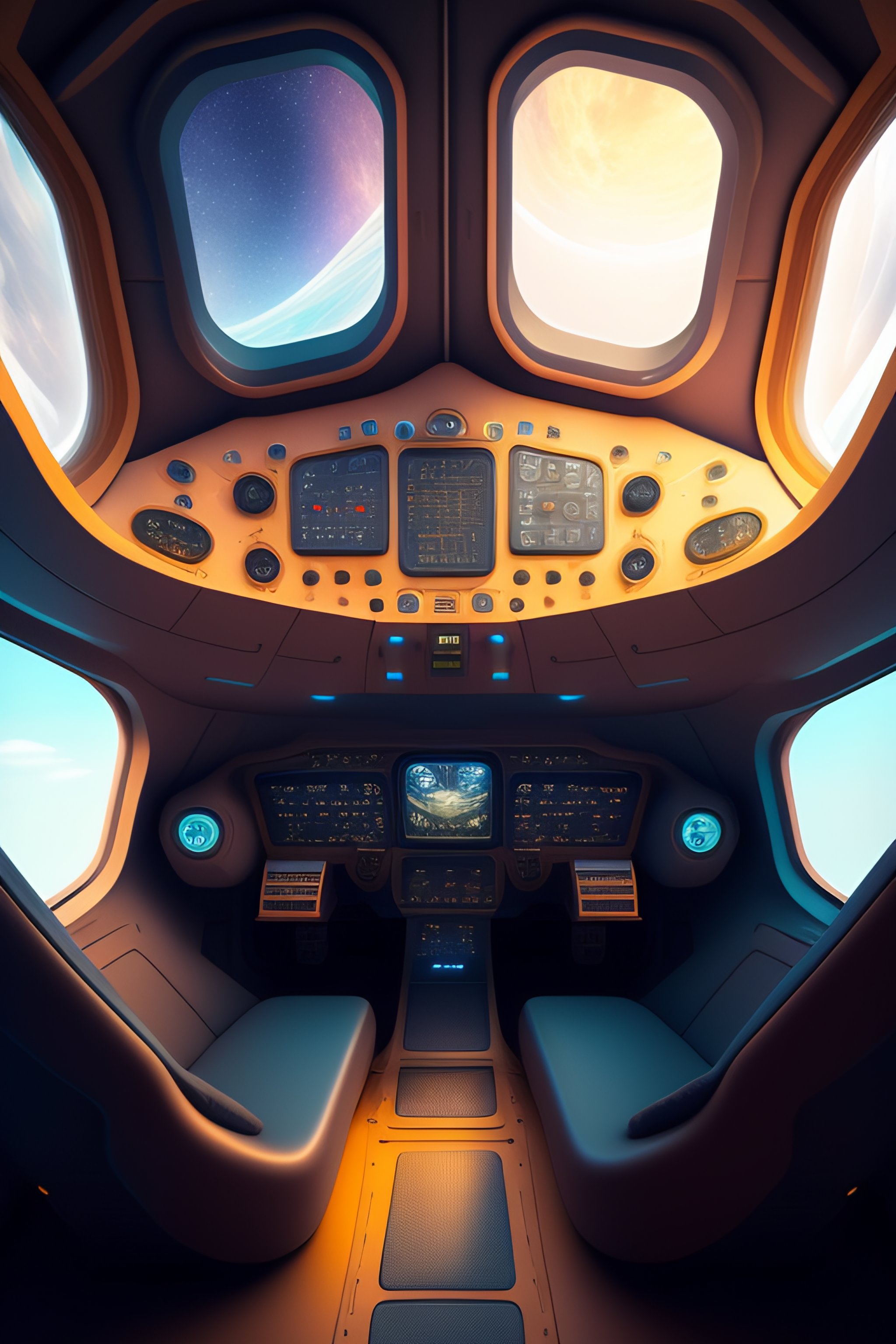 Lexica - A cozy spaceship cockpit