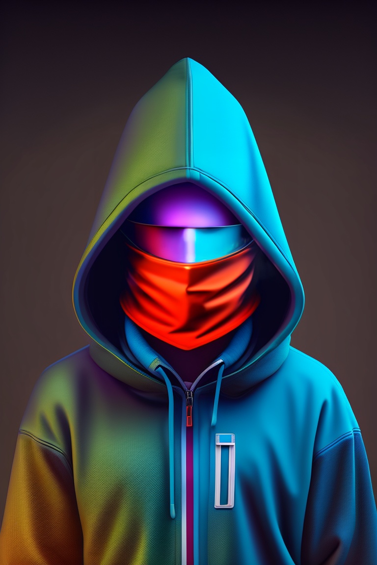 Lexica - A hacker wearing a hooded top covering half of his face ...