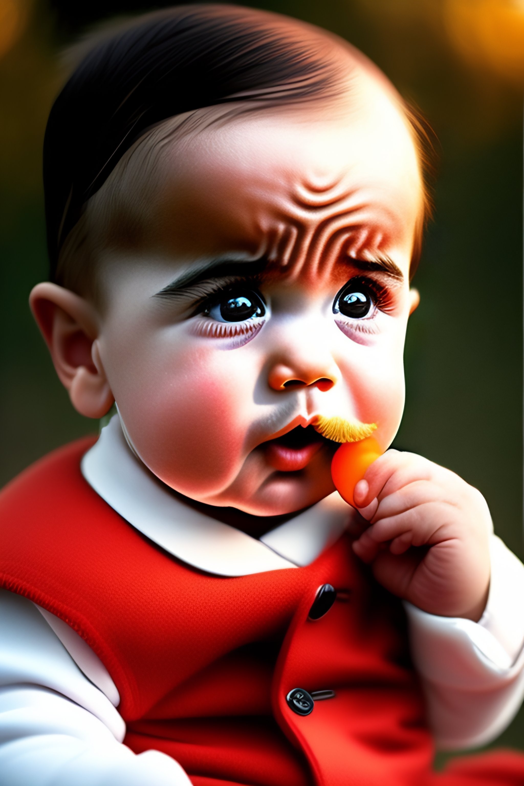 Lexica - Baby Hitler with a mustache, crying