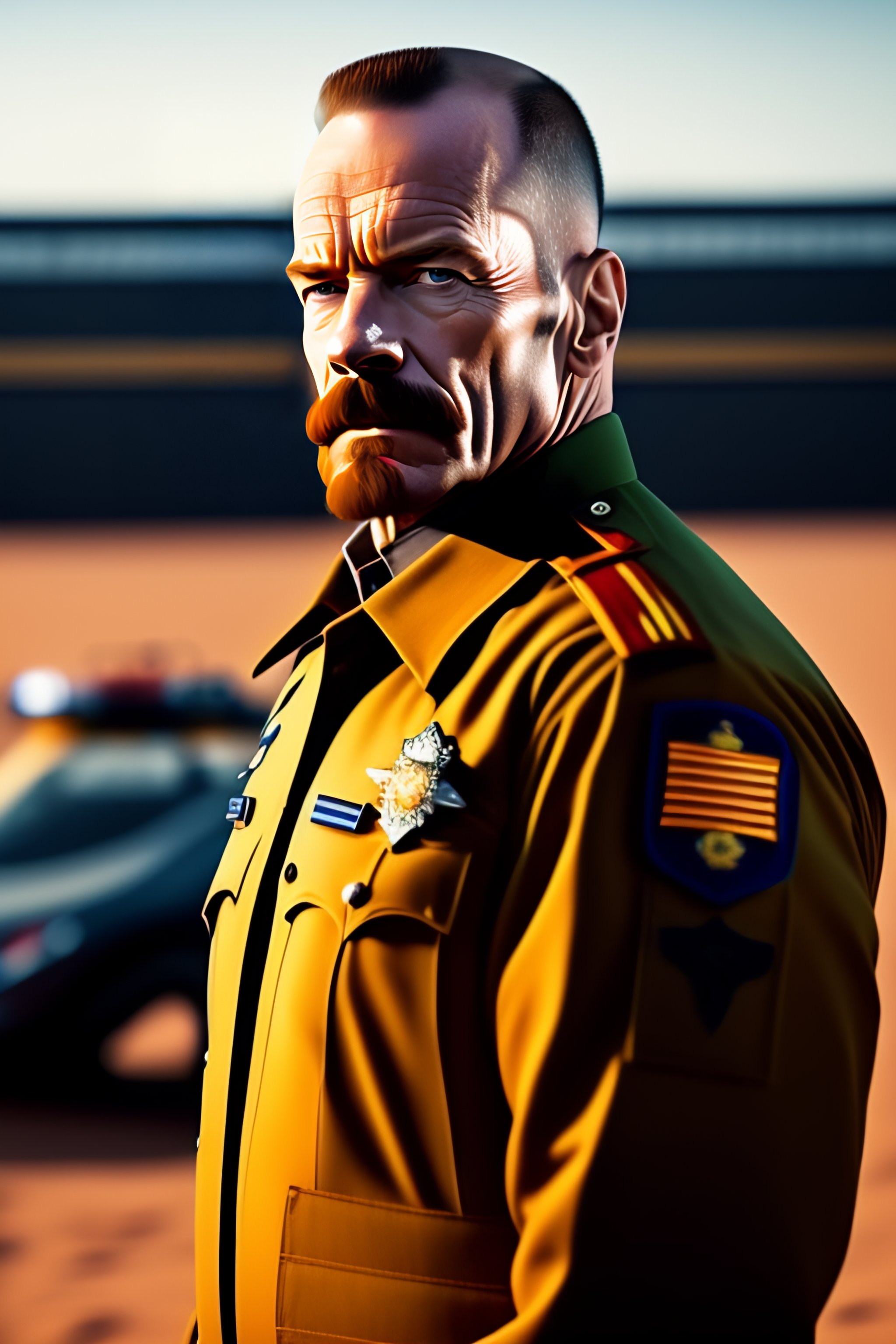 Lexica - Walter white in a police uniform.