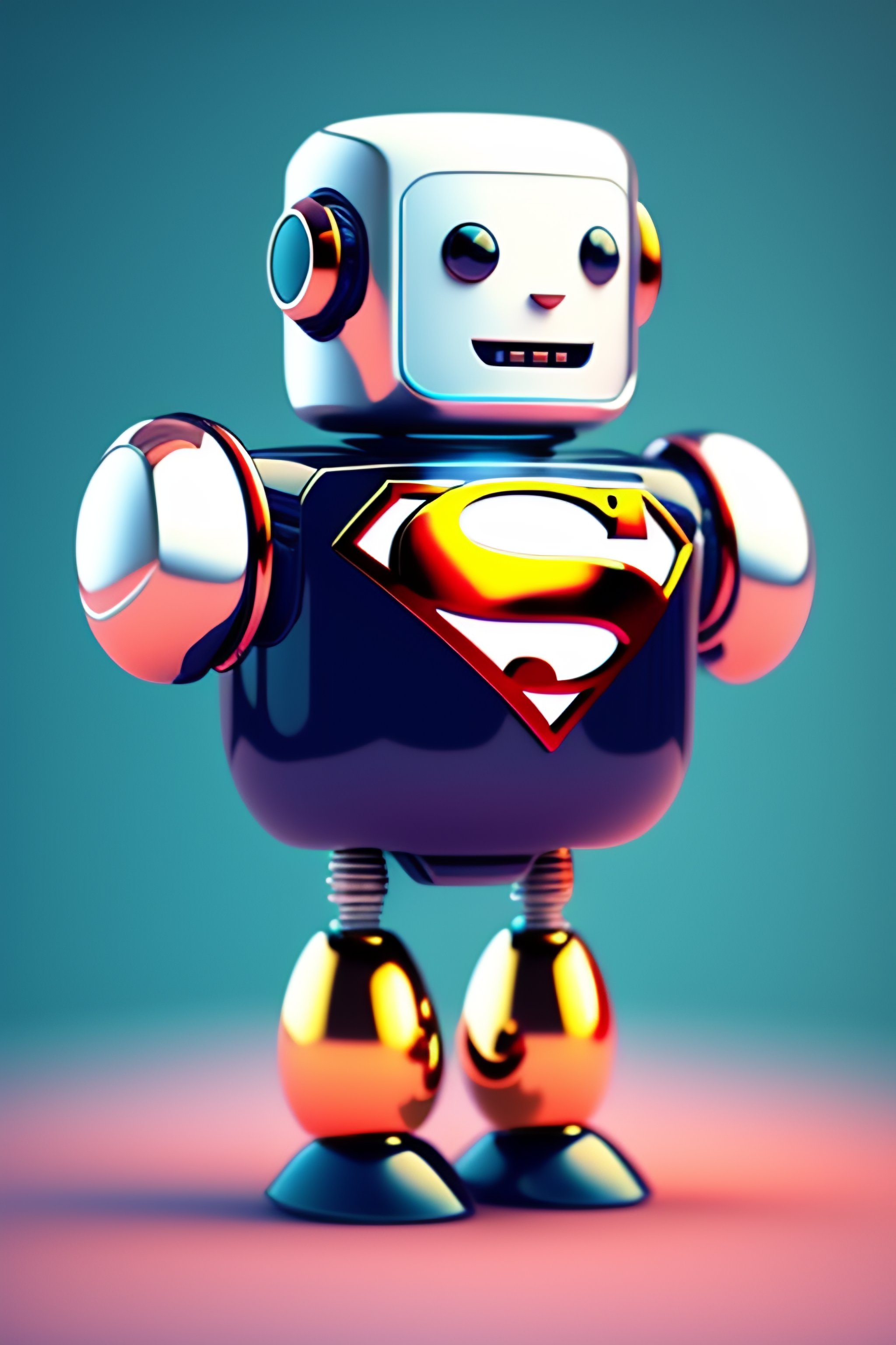 Lexica - An mascot robot, smiling, modern robot, round robot, cartoon ...