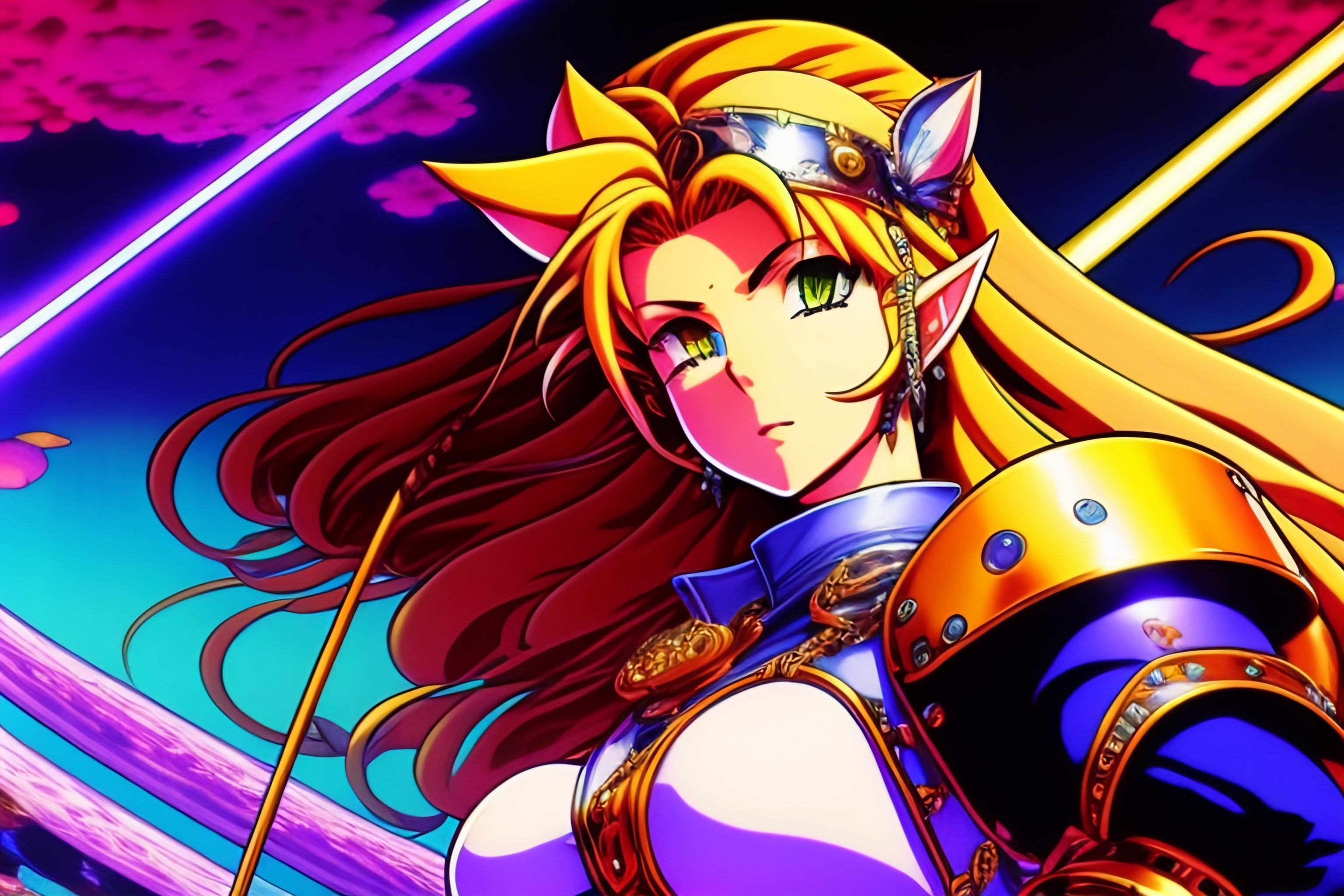 Lexica - Vintage 90's anime style. Link from Zelda Slaying a monster ...