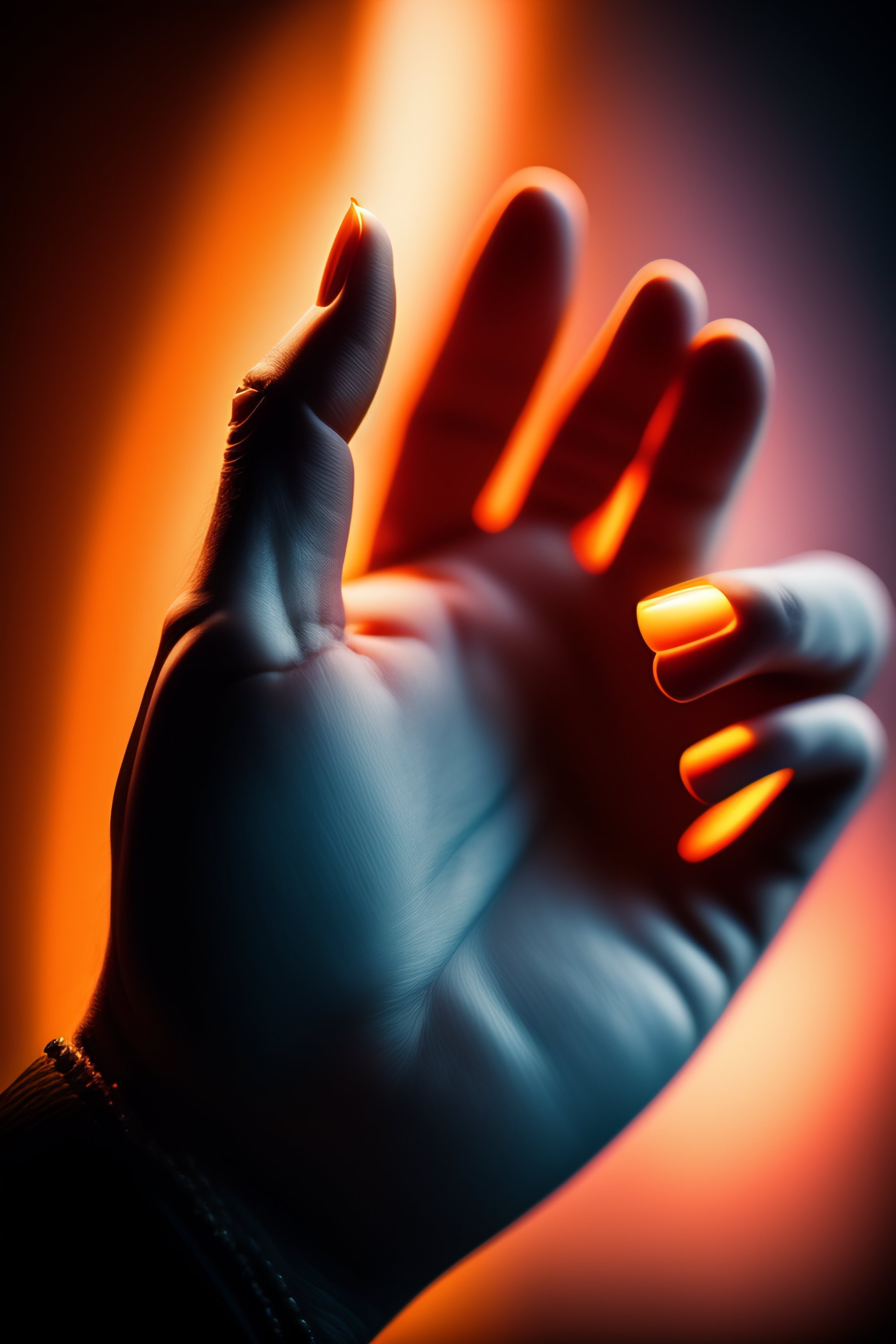 Lexica - Hand floating, sharp, 35 mm, 8k, cinematic lighting, cinematic ...