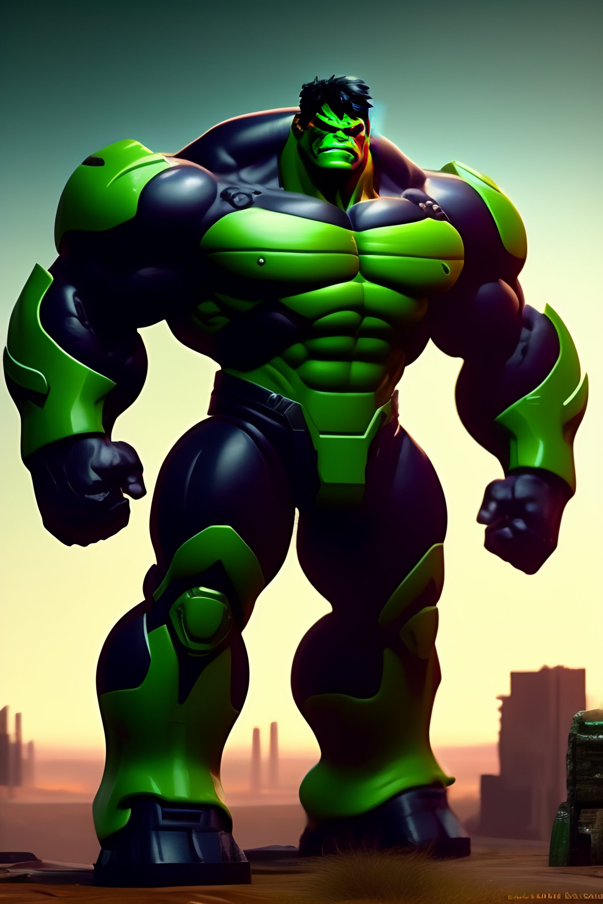 Lexica - The incredible hulk in fallout power armor