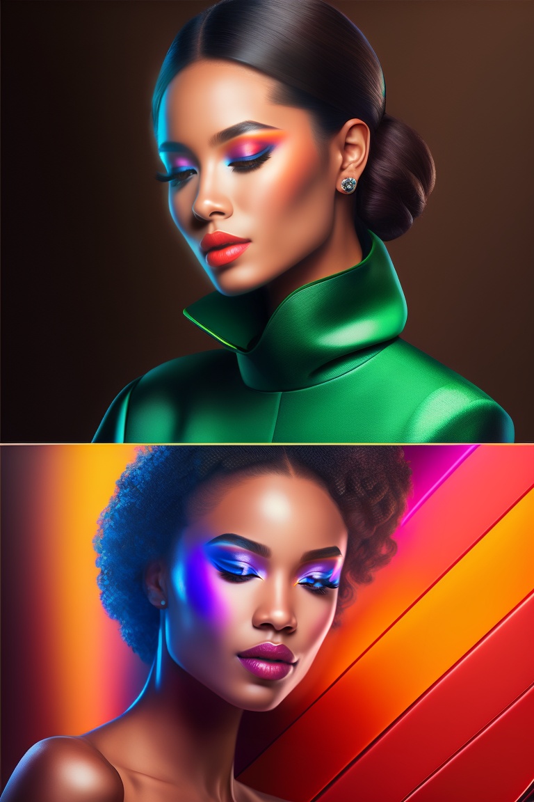 Lexica - N a vibrant studio, an artistically inclined woman is ...