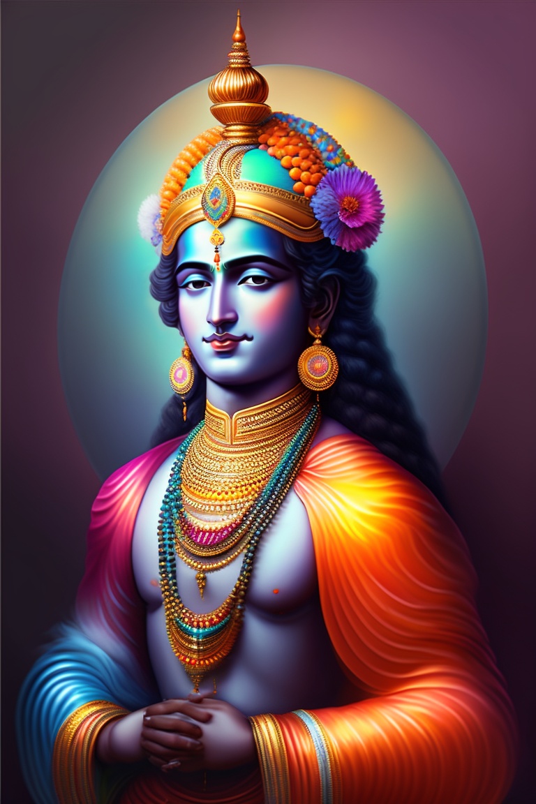 Krishna Psychedelic Art