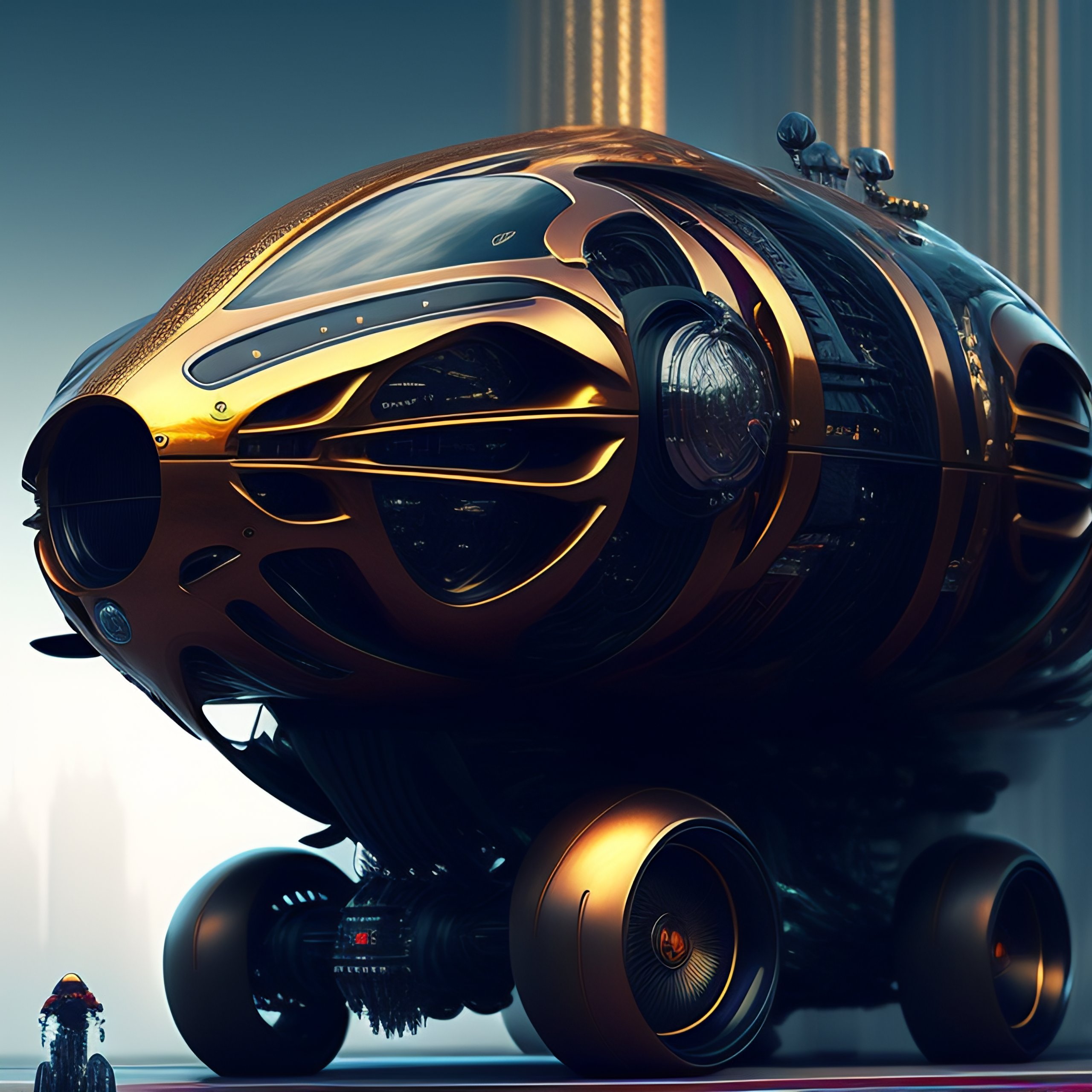 Lexica - Biomechanical Cyberpunk vehicle reminiscent of fast sportscar ...