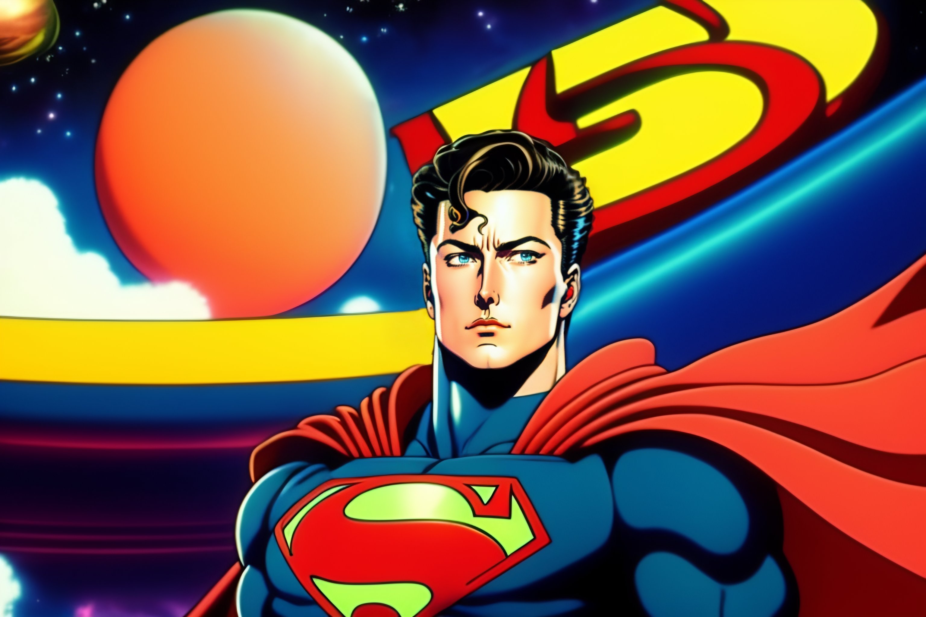 Lexica - Vintage 90's anime style,retro.anime elon musk as superman ,in ...