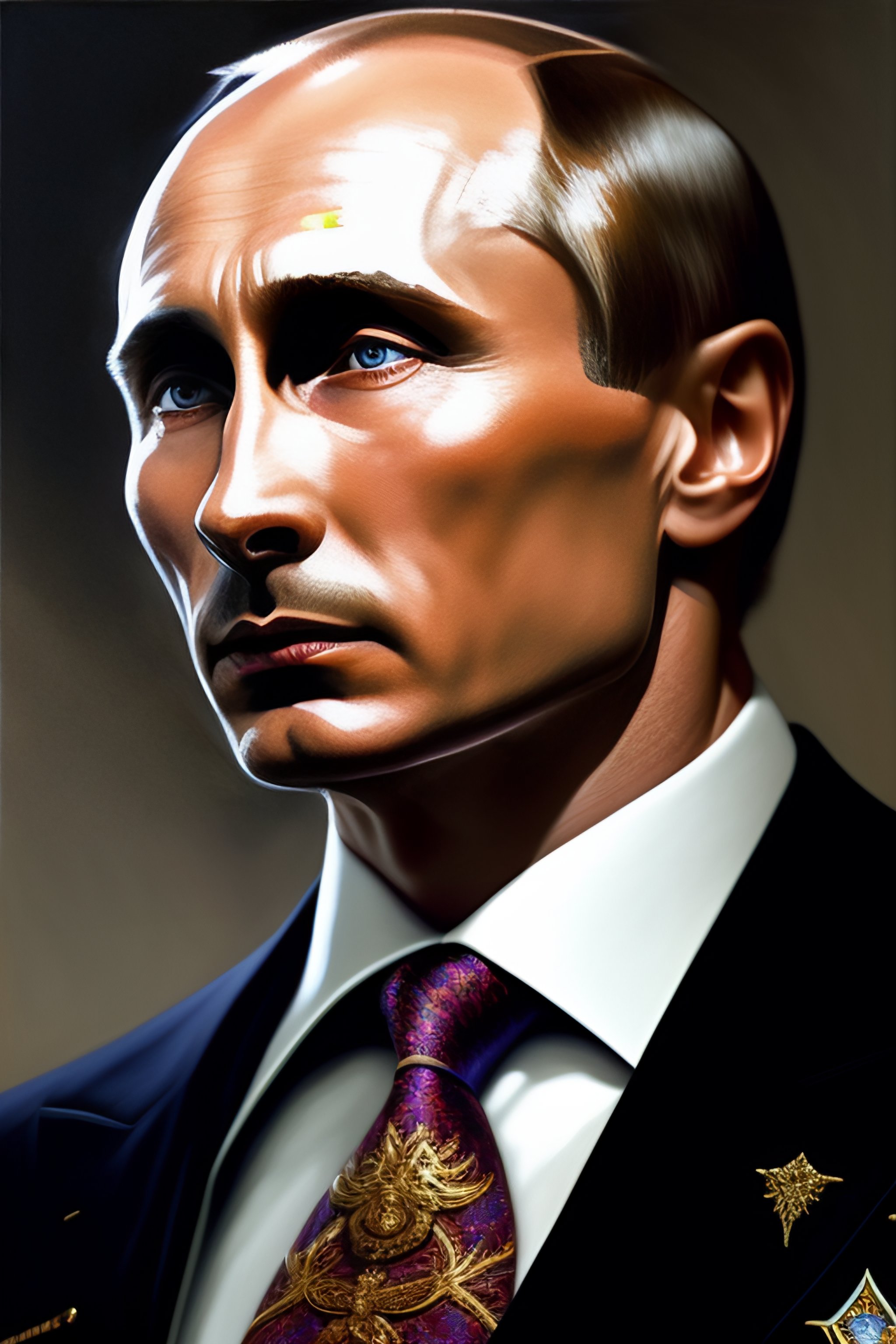 Lexica - High quality extremely detailed closeup portrait of putin ...
