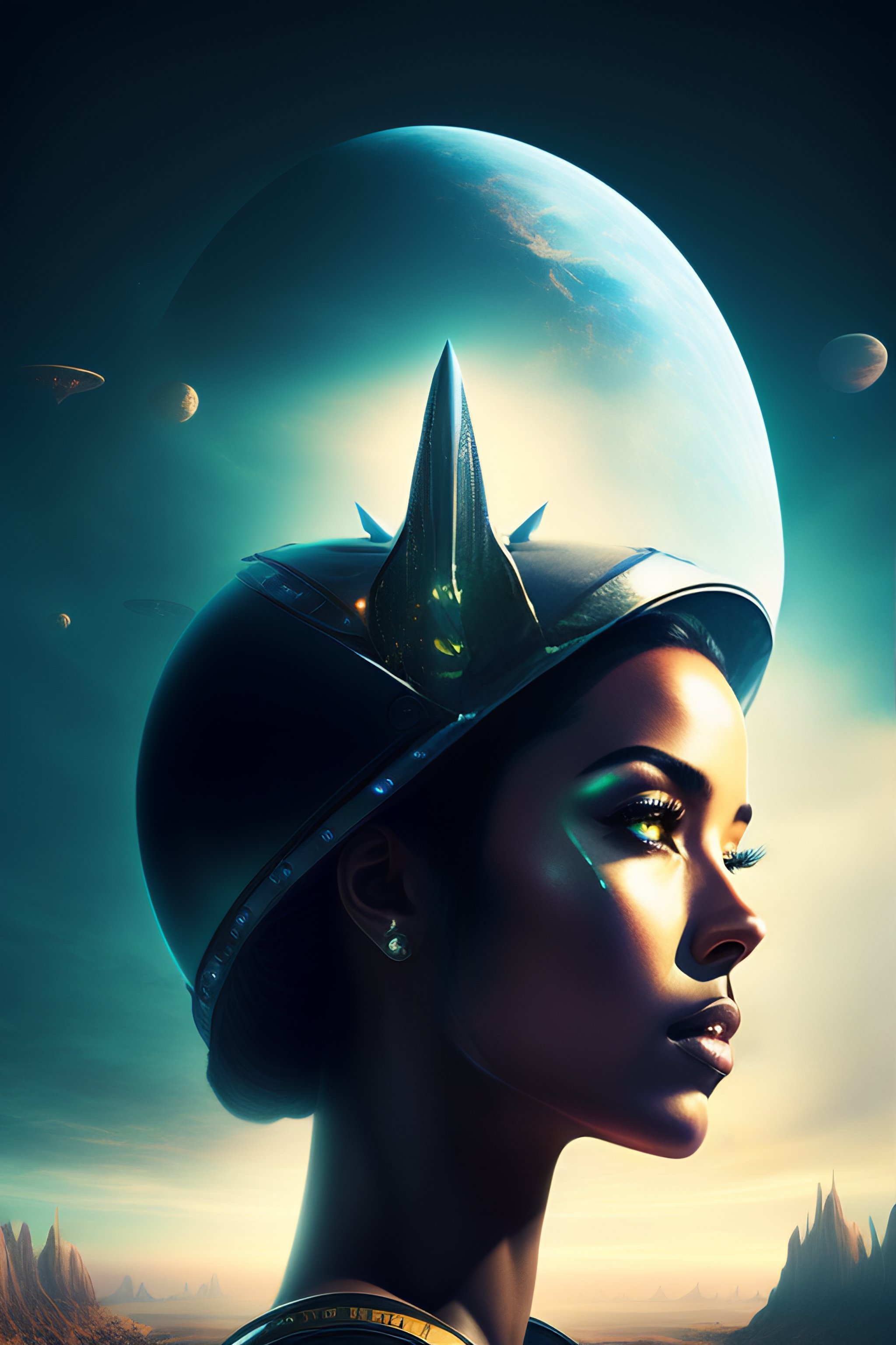 Lexica - Distopic future, alien space ship above the sky, earth as a ...