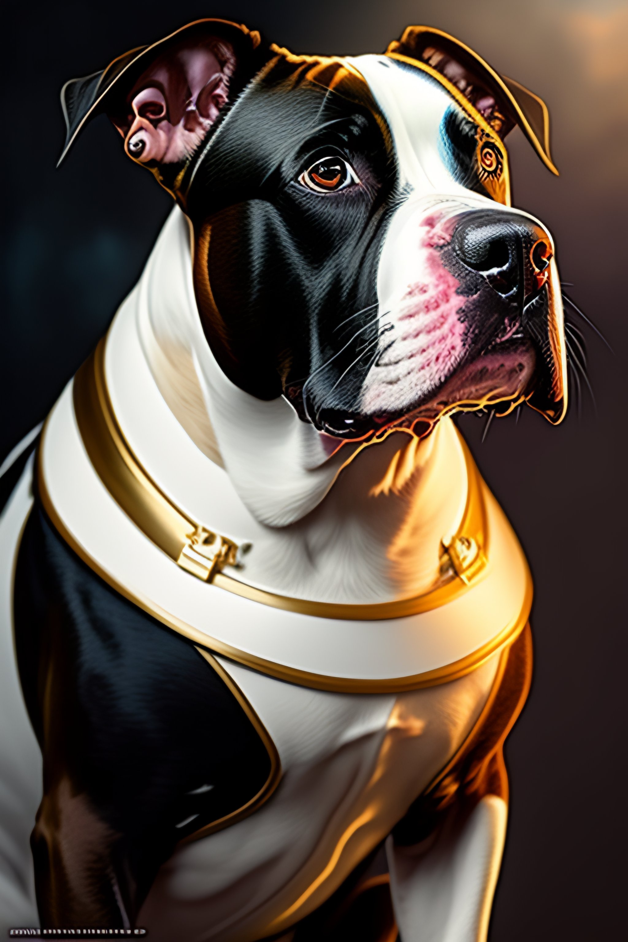 Lexica - A Staffordshire Bull Terrier Dog as the doomslayer, realistic ...