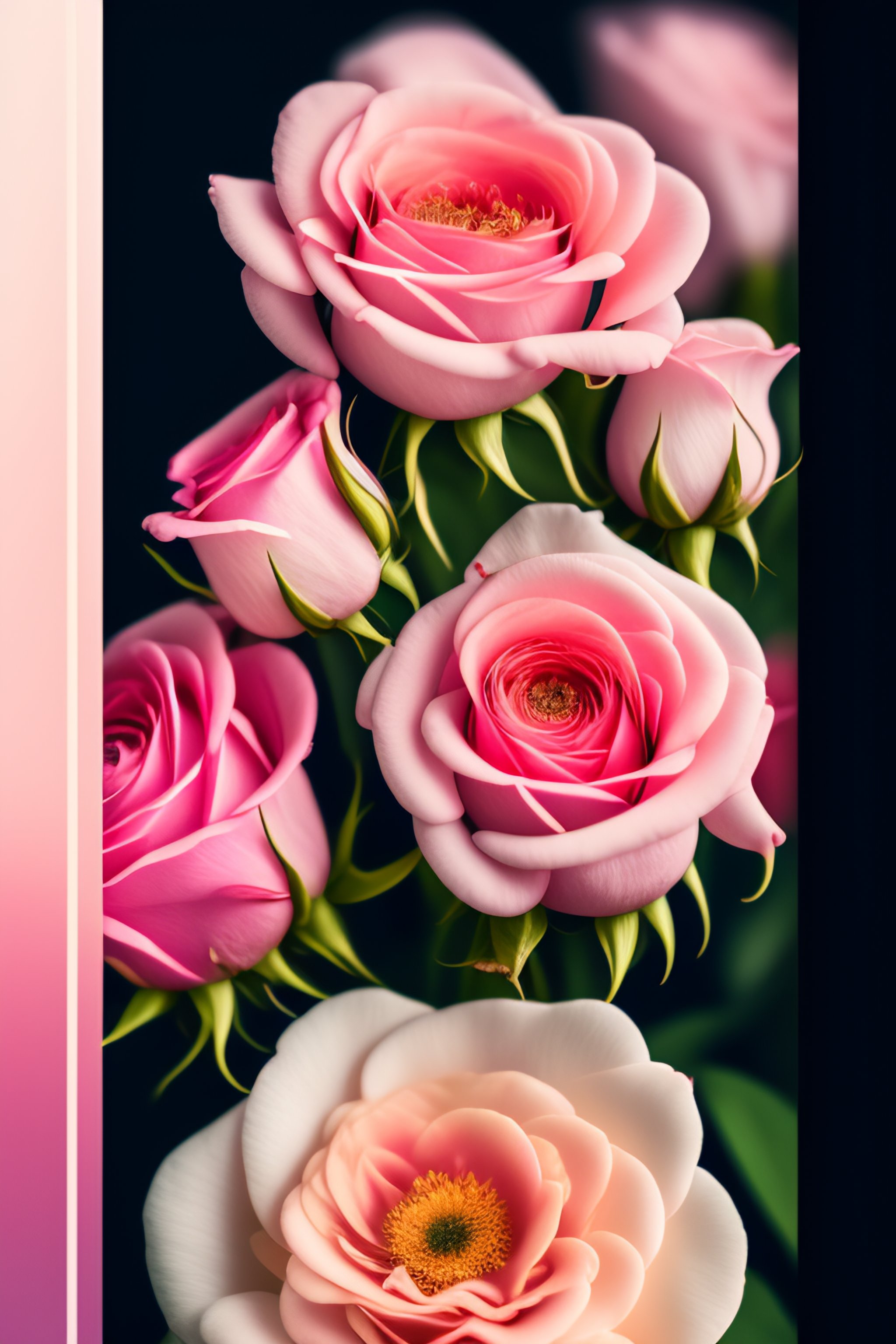 Lexica - Create a feminine, floral design using a soft color palette ...