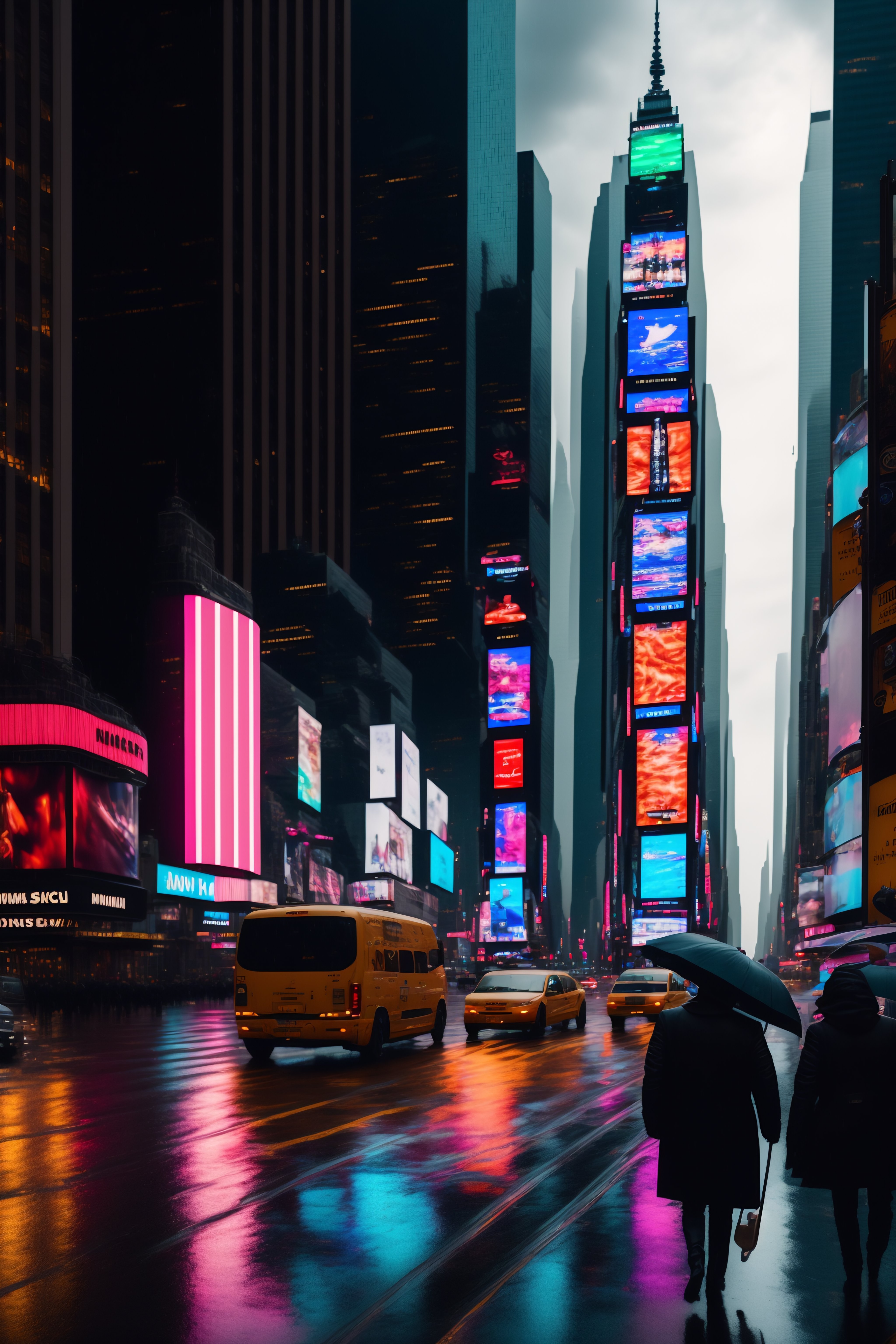 Lexica - Rainy new york 4k times square
