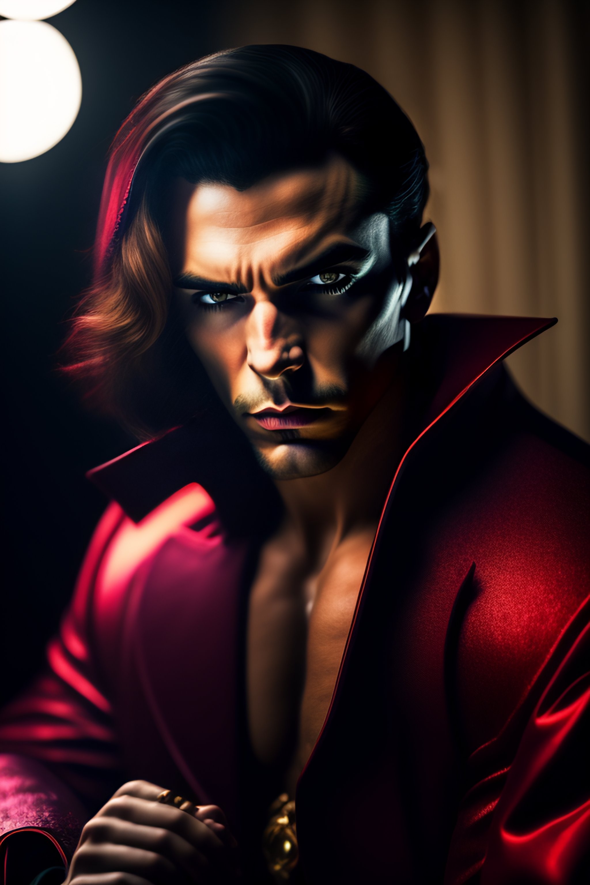 Lexica - A male vampire has long and sharp claws. His hands are black ...