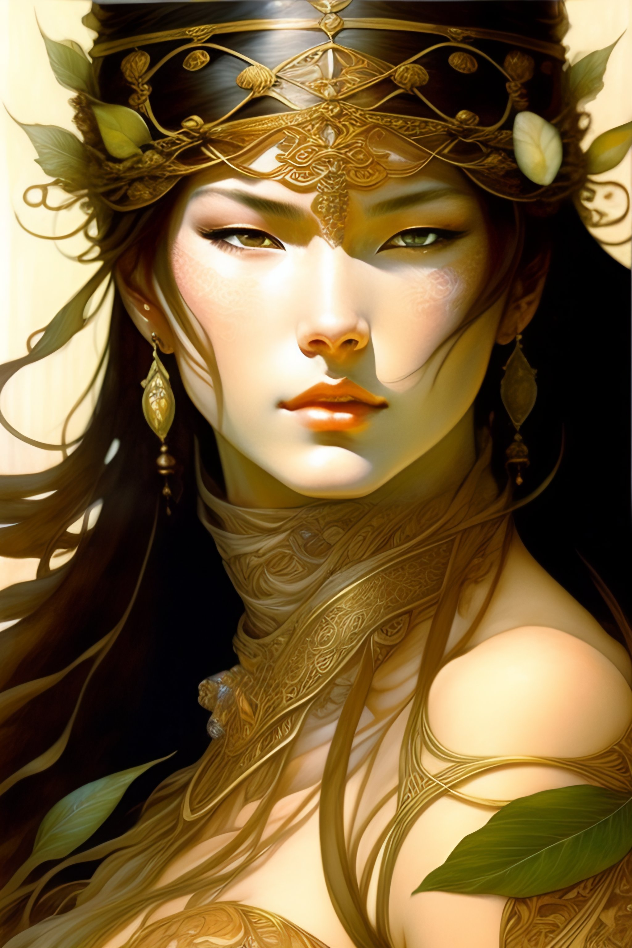 Lexica - Realistic detailed portrait of a very beautiful ninja girl, by ...