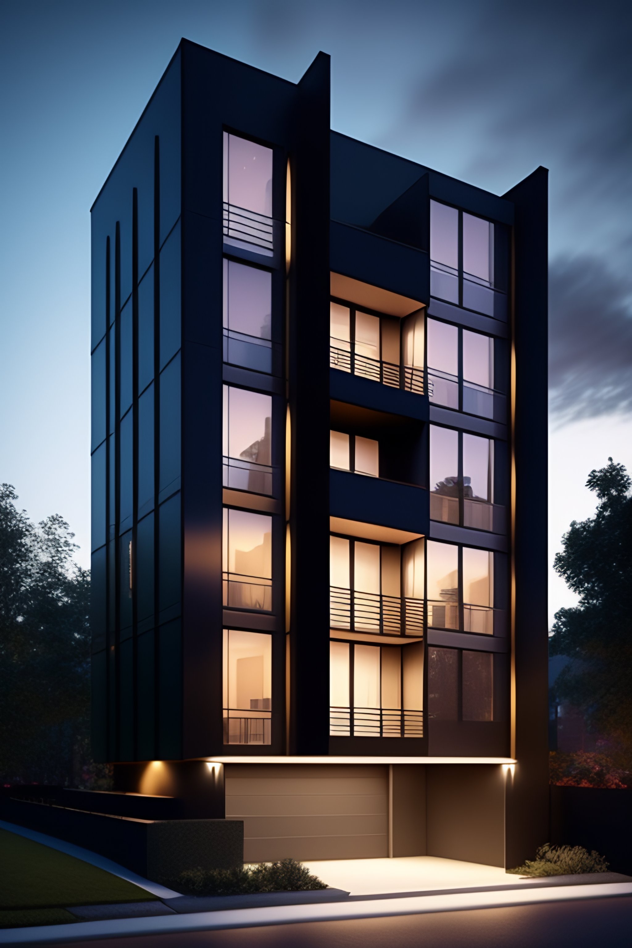 Lexica - Contemporary architectural rendering of a multi - family ...