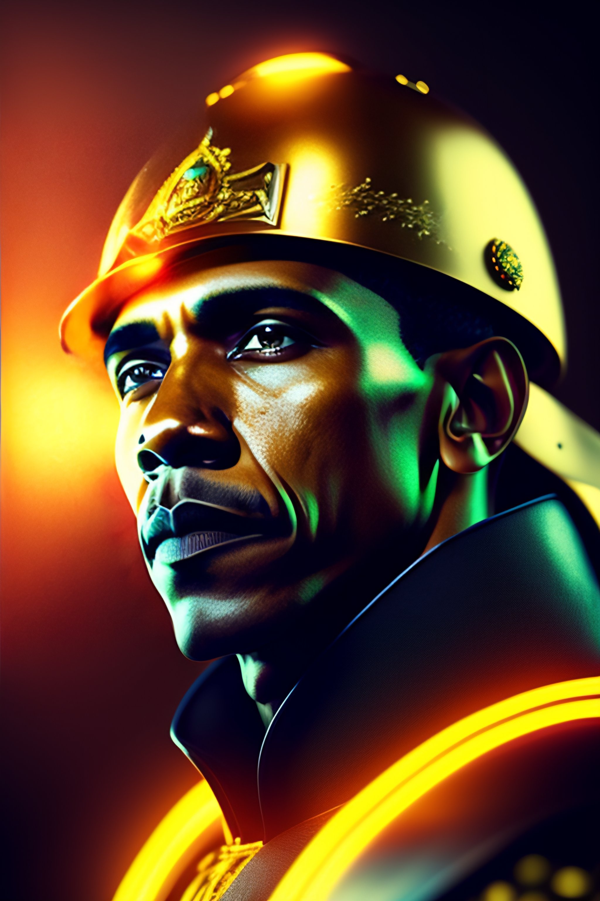 Lexica - A portrait of Barack Obama wearing knight armor, sharp focus ...