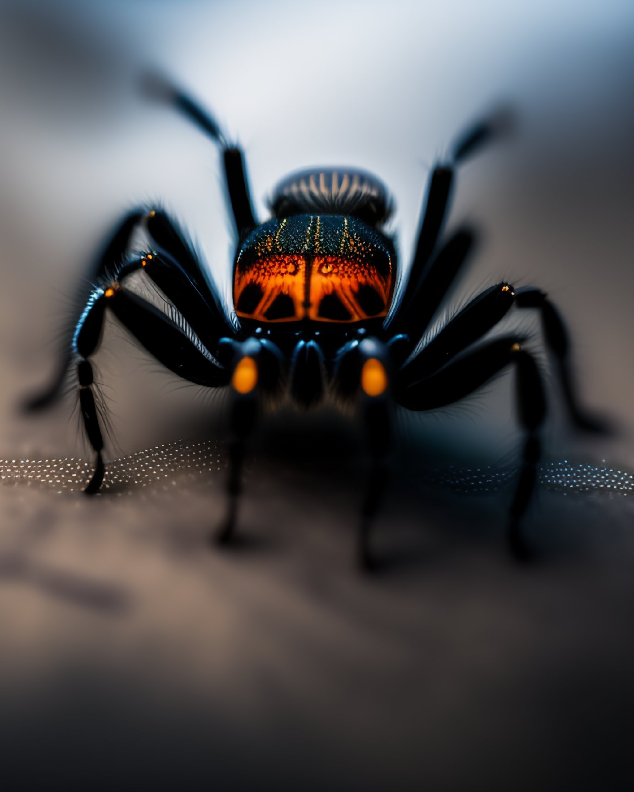 Lexica - Creature humanoid spider dark obscured by fog, grainy camera ...