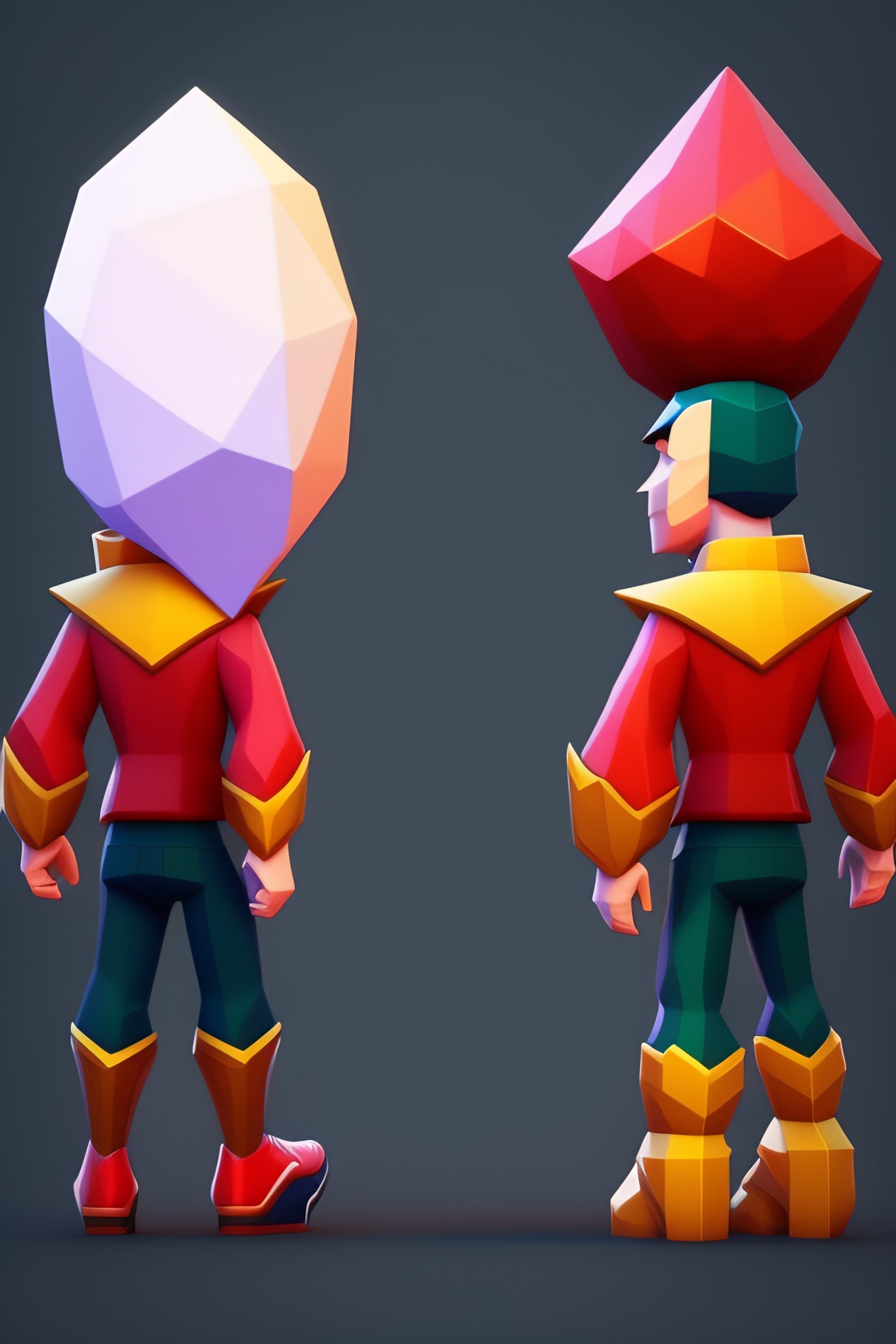 Lexica - Low poly style characters