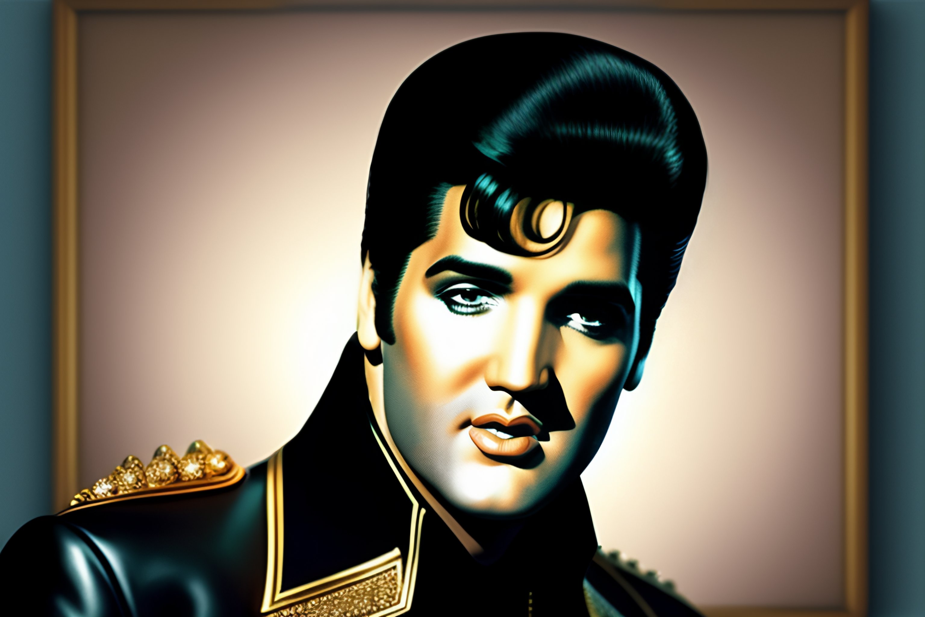 Lexica - Elvis presley, cartoon