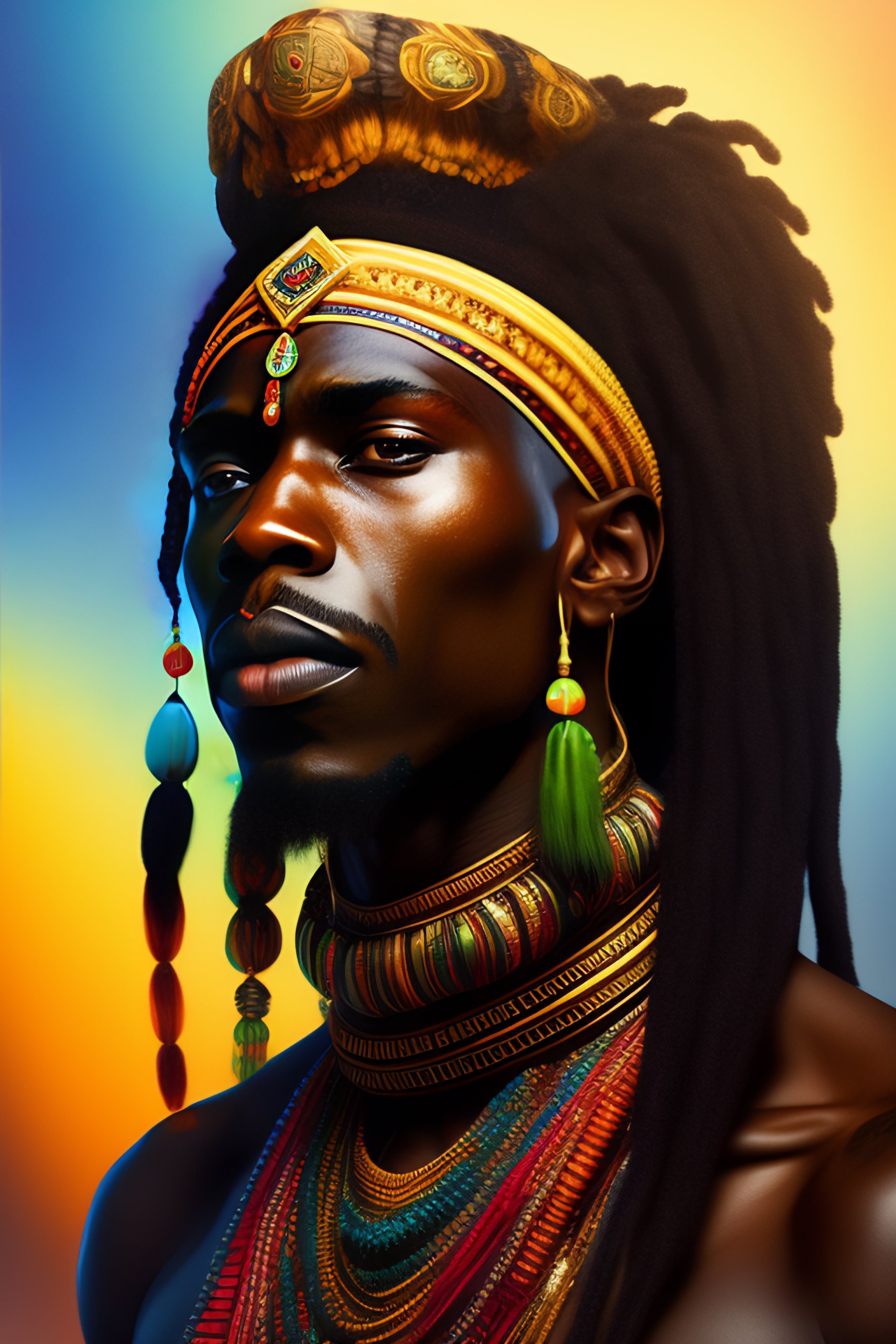 Lexica - Psychedelic black shaman male