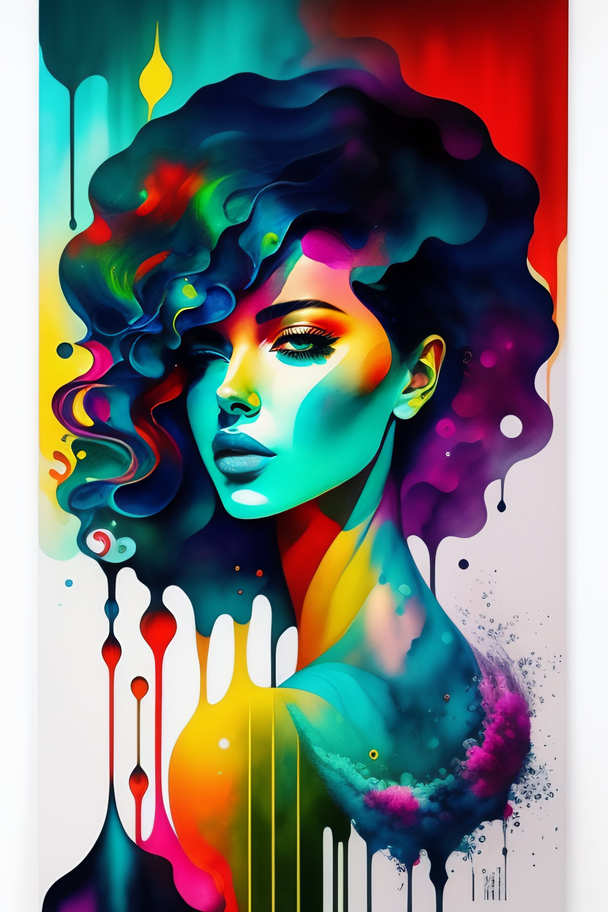 Lexica - Watercolor & pen, dada by tomer hanuka accurate. drip ...