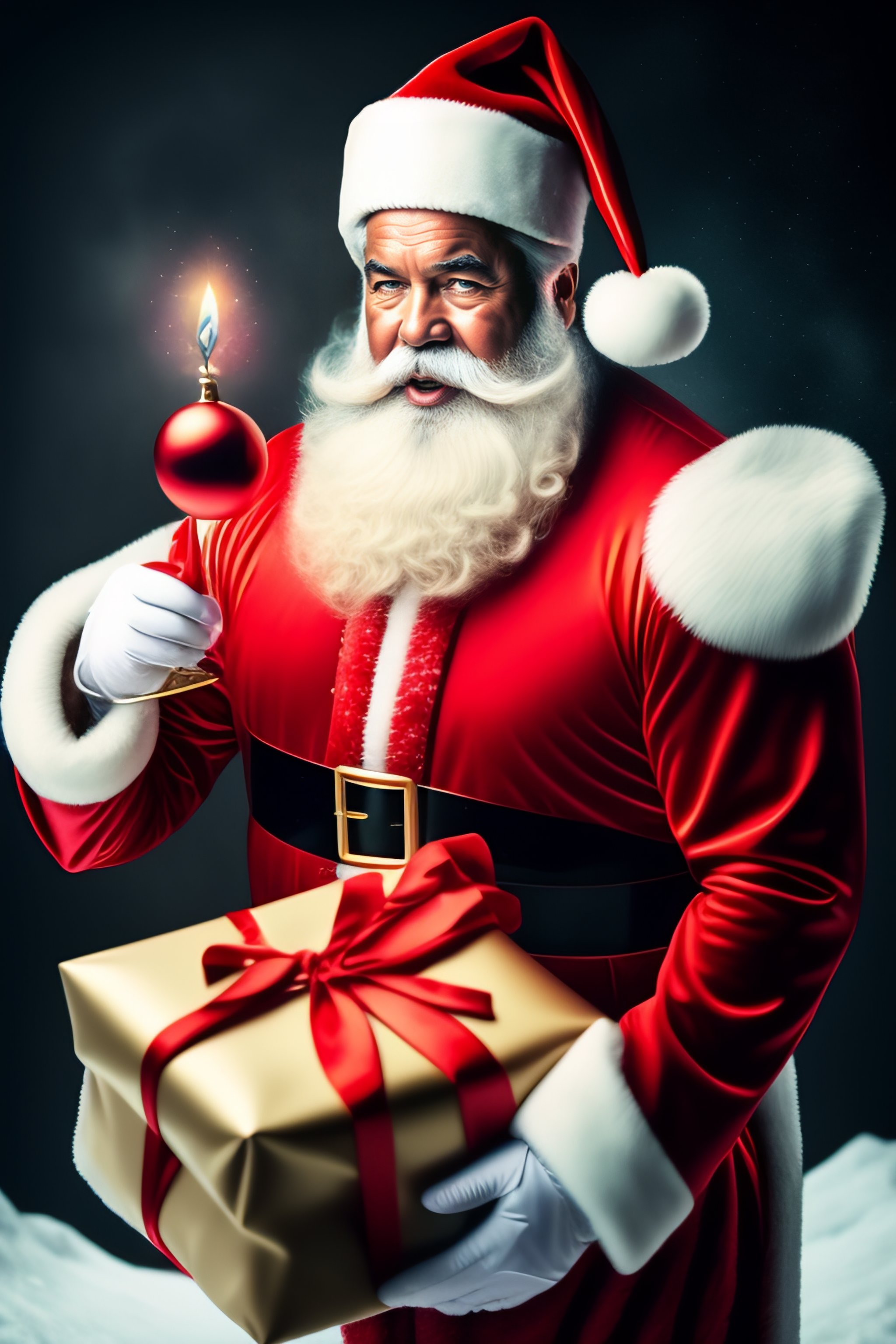 Lexica - Santa breaking gifts