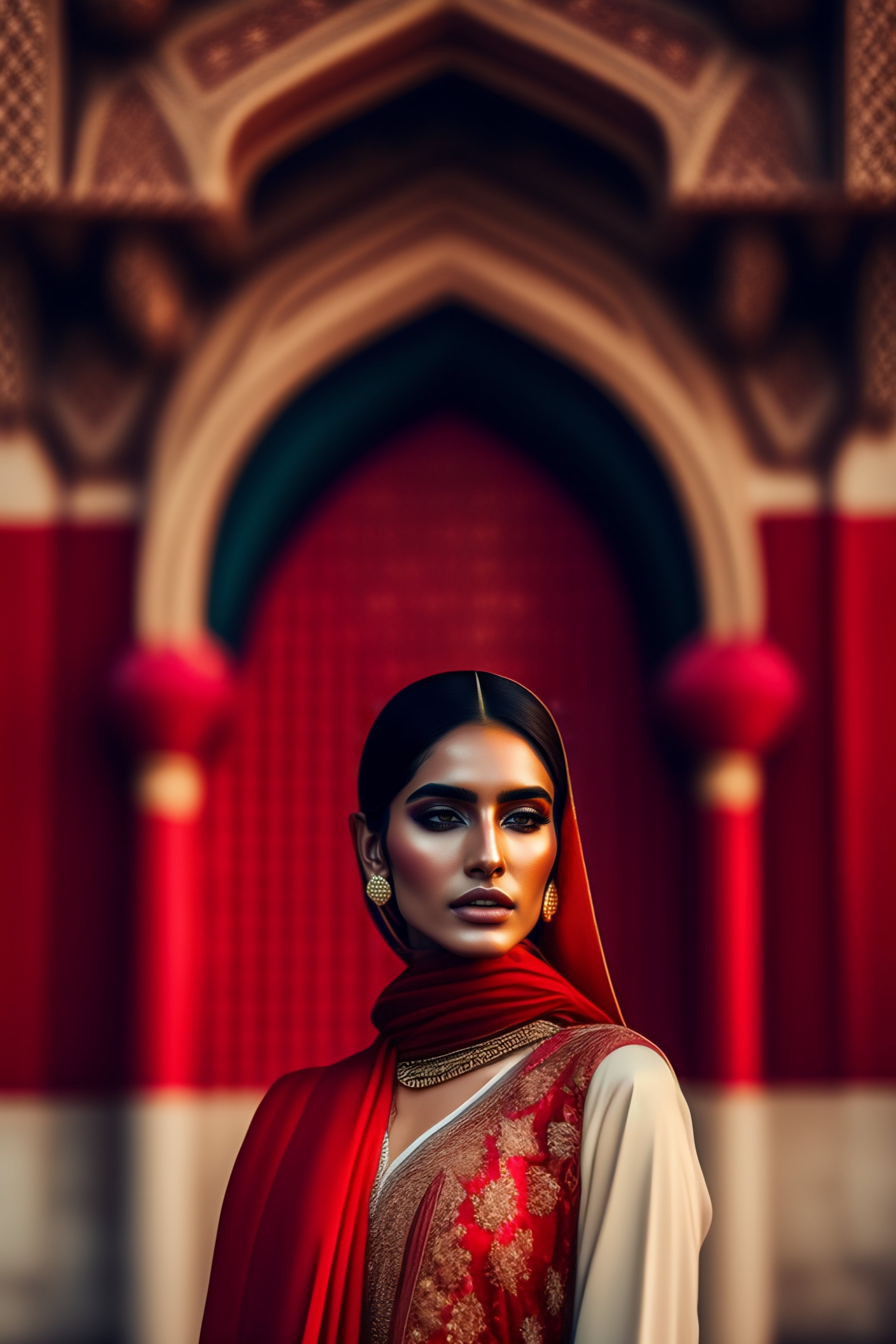 Lexica - Portrait of haute couture beautiful pakistani fashion model ...