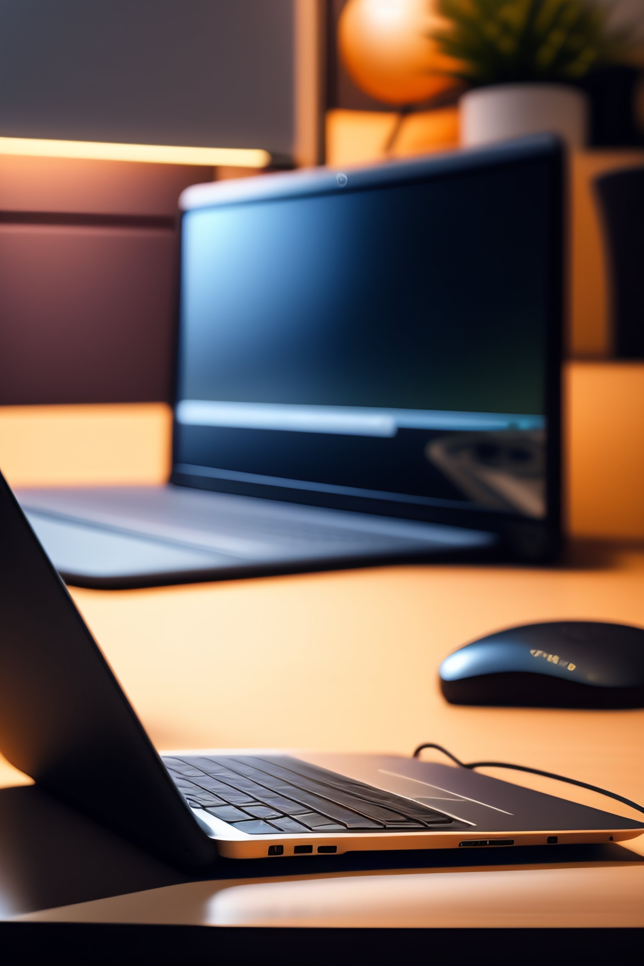 Lexica - Laptop on desk with an office settings