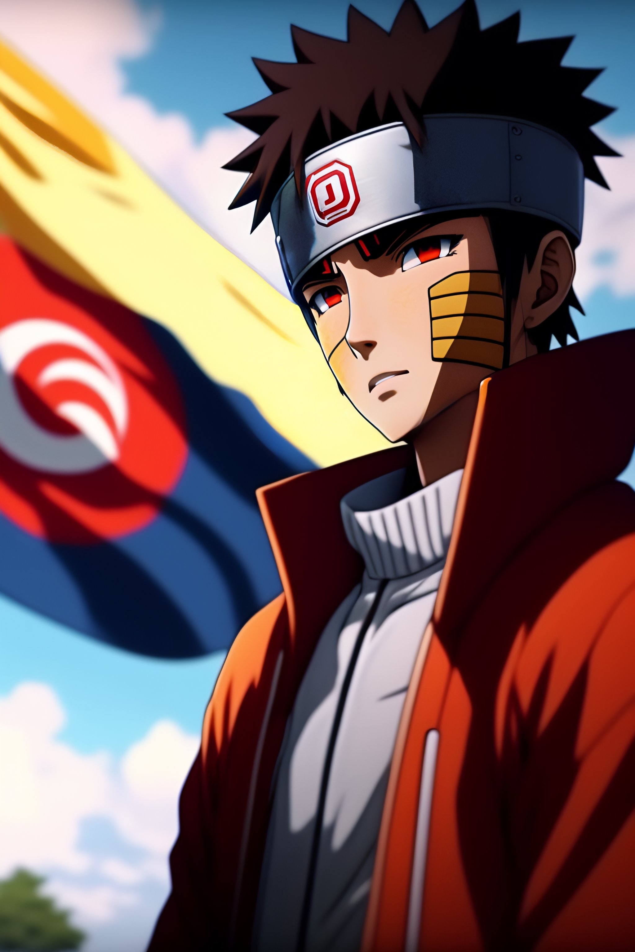 Lexica - Naruto standind still in the op of konoha with hokage coat ...